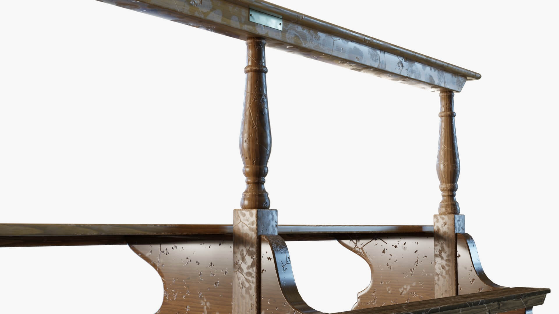 Church Bench - 3D Model by Blenduffo