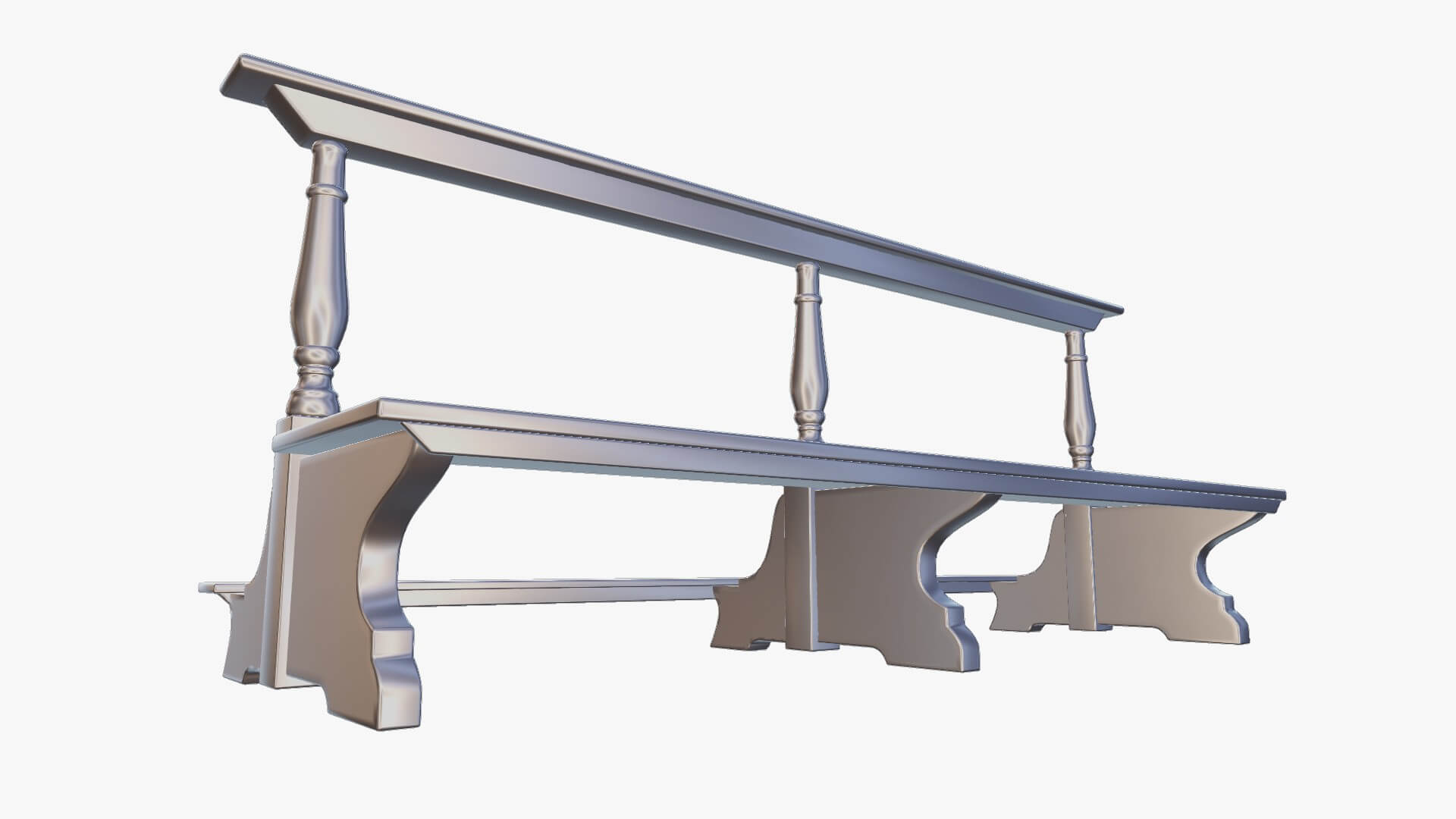 Church Bench - 3D Model by Blenduffo