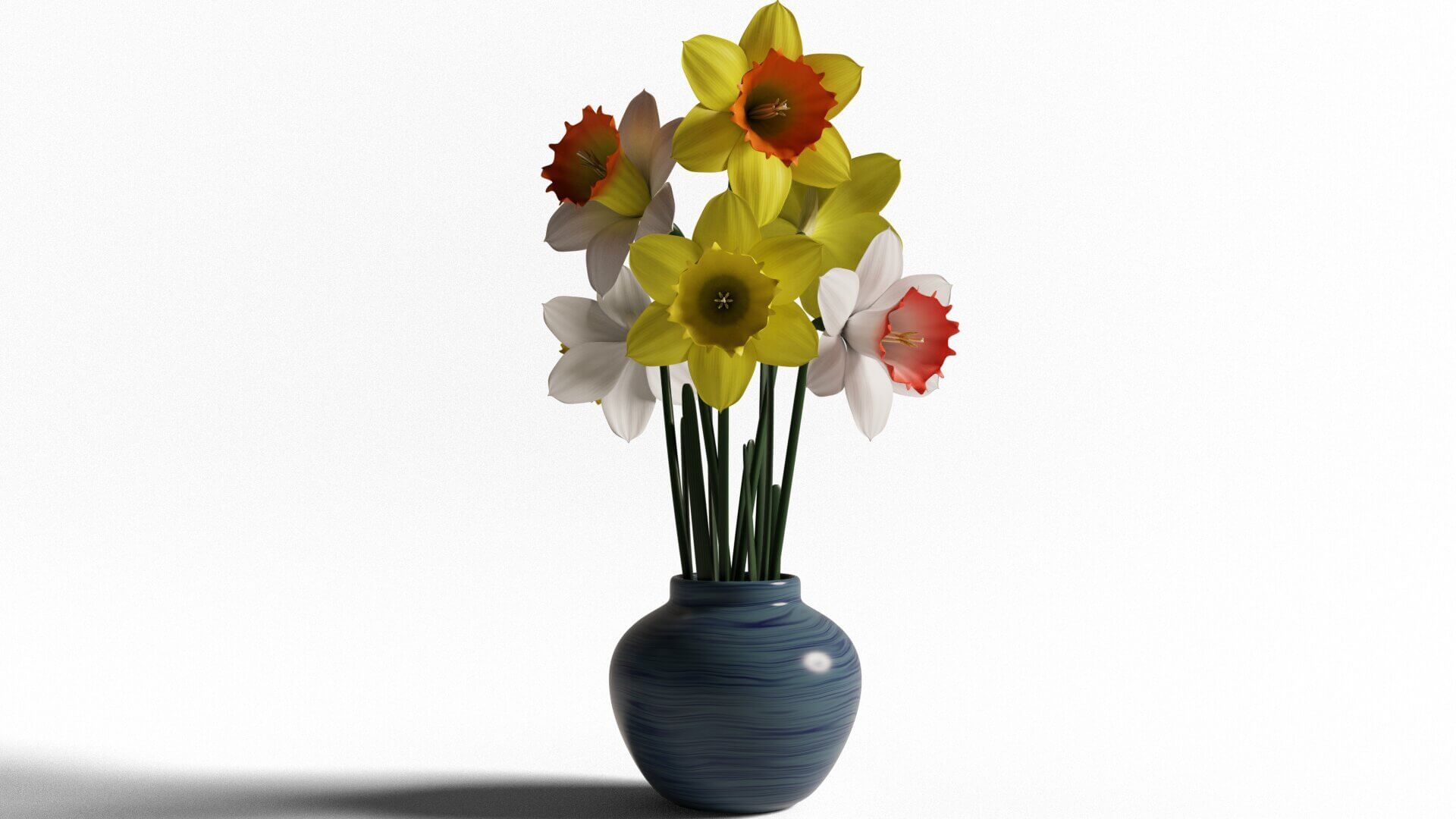 Daffodils - 3D Model by Blenduffo