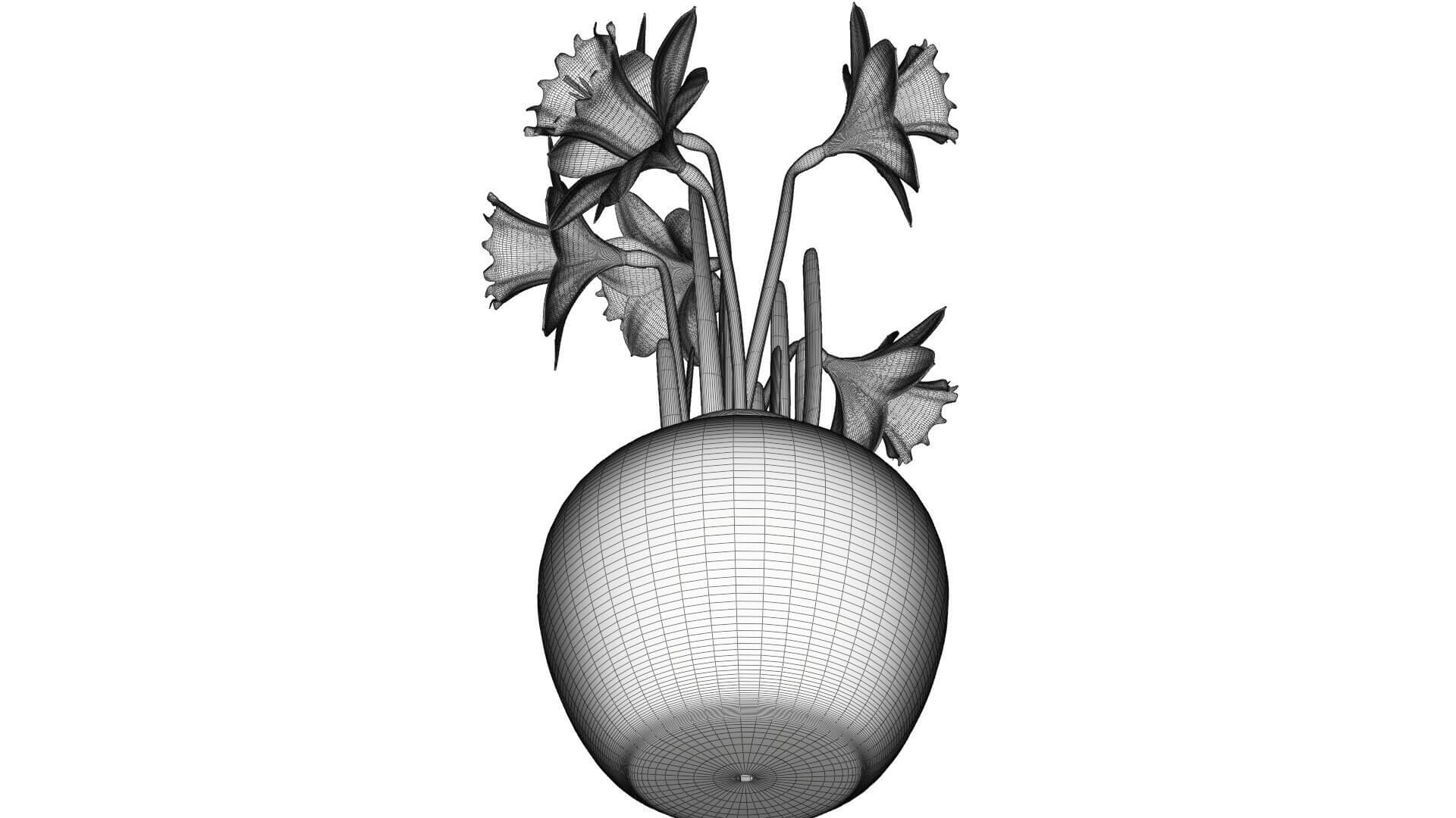 Daffodils - 3D Model by Blenduffo