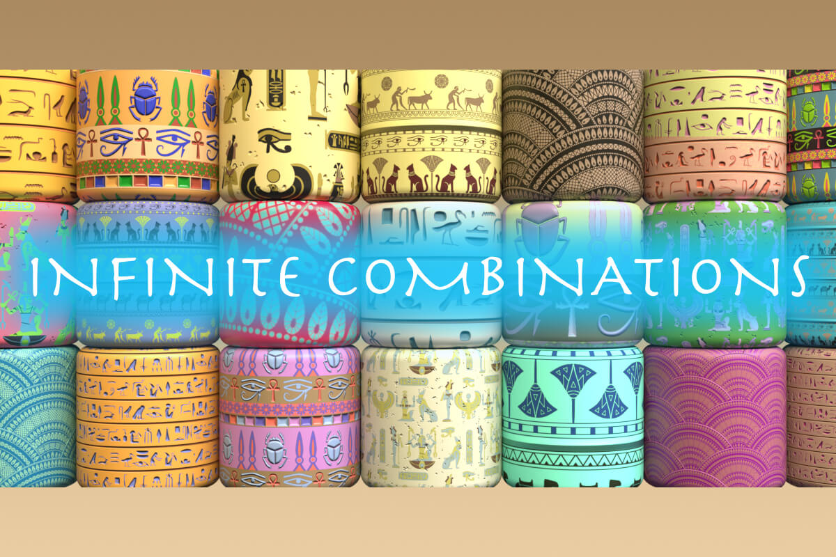 Egyptian Patterns for Blender - 3D Material or Shader by Blenduffo