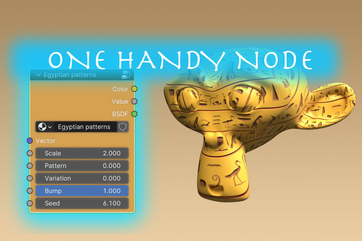 Egyptian Patterns for Blender - 3D Material or Shader by Blenduffo