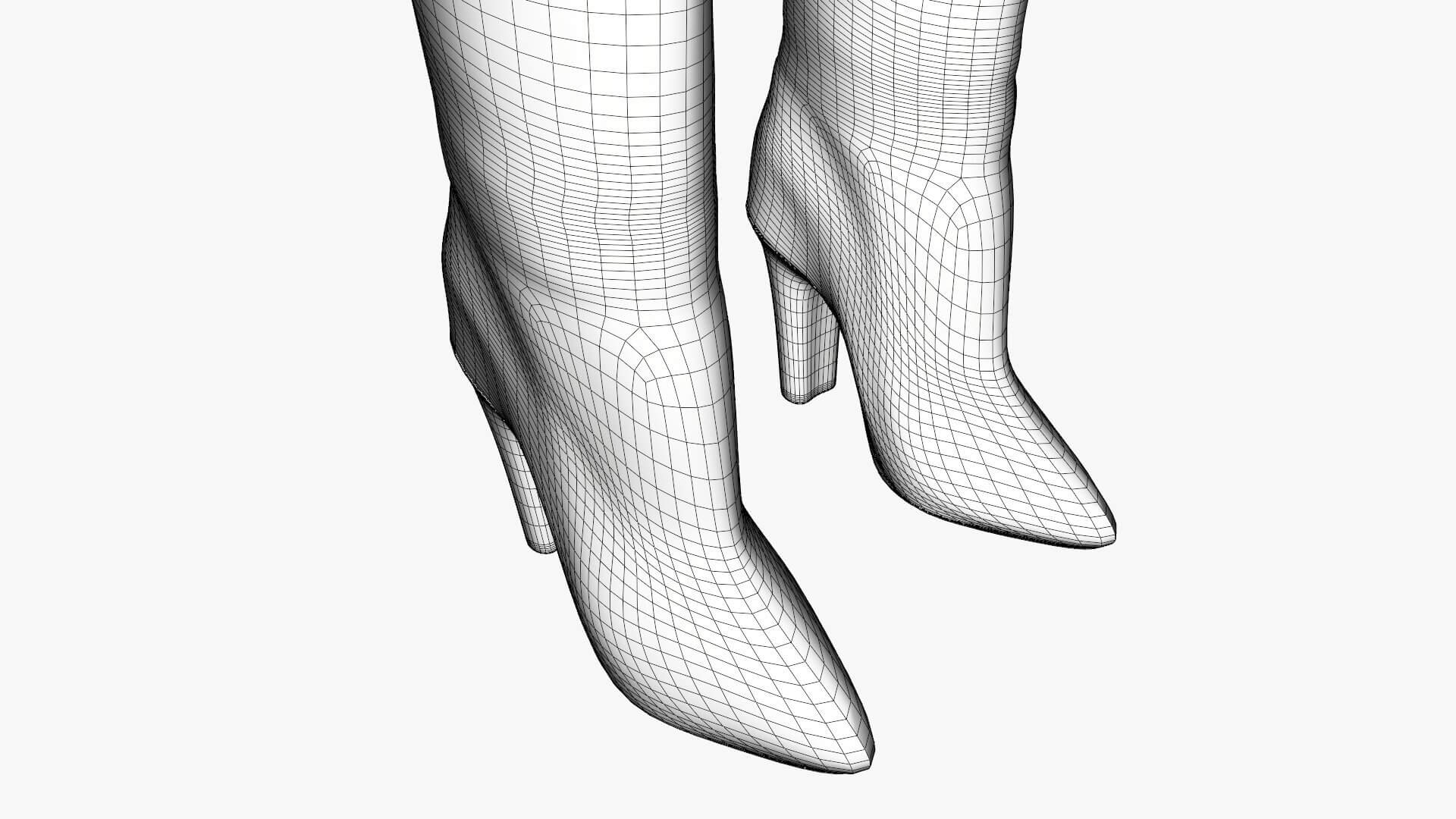 Female Boots Collection - 3D Model by Blenduffo