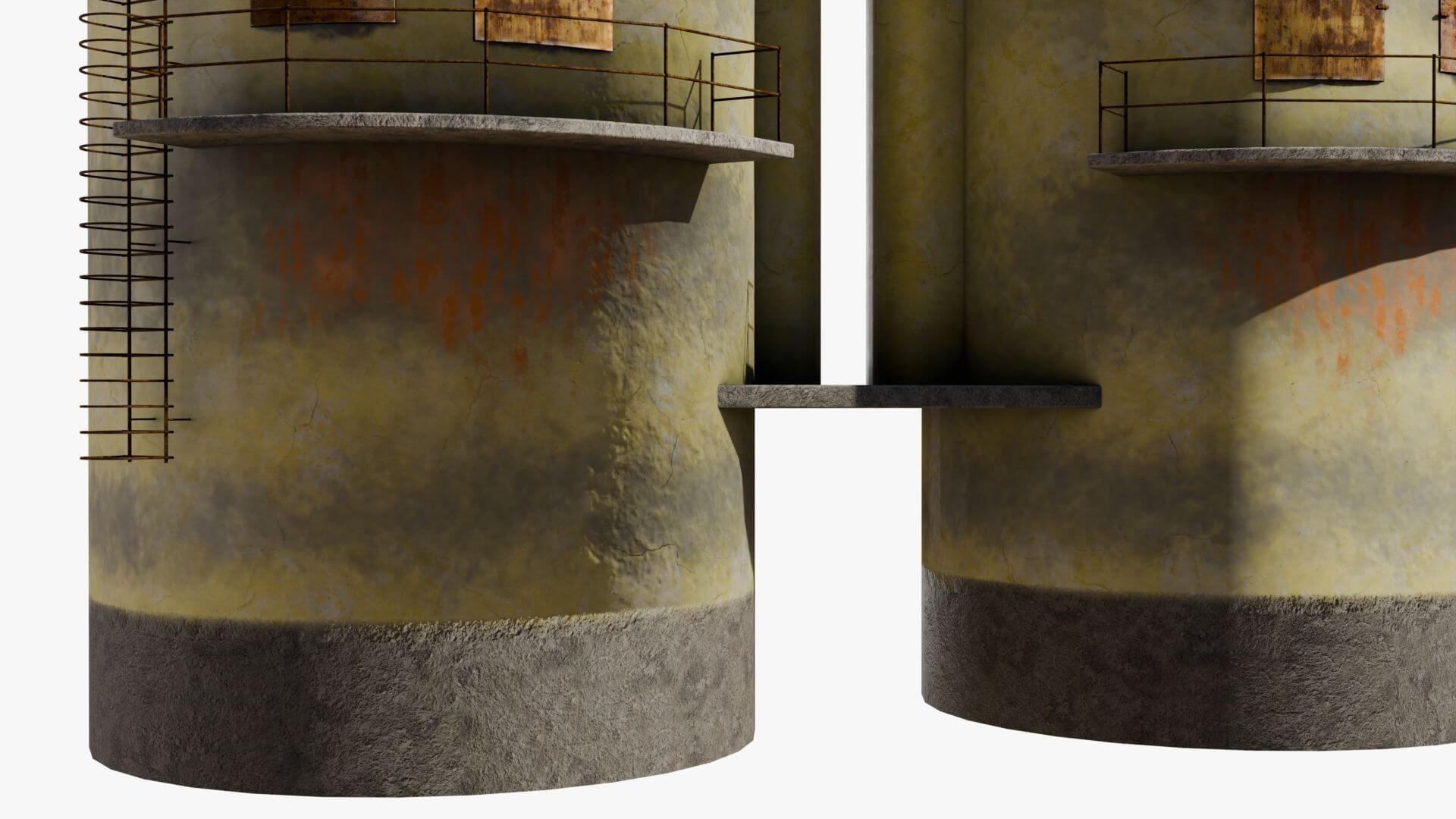 Grain tower Silo - 3D Model by Blenduffo