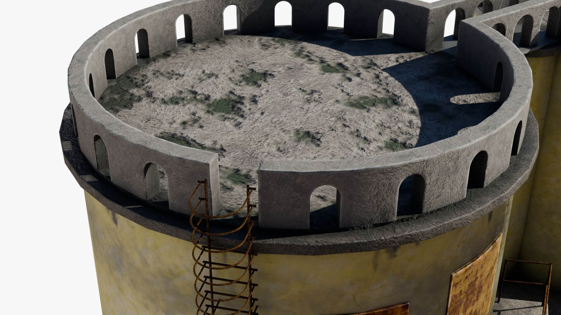 Grain tower Silo - 3D Model by Blenduffo
