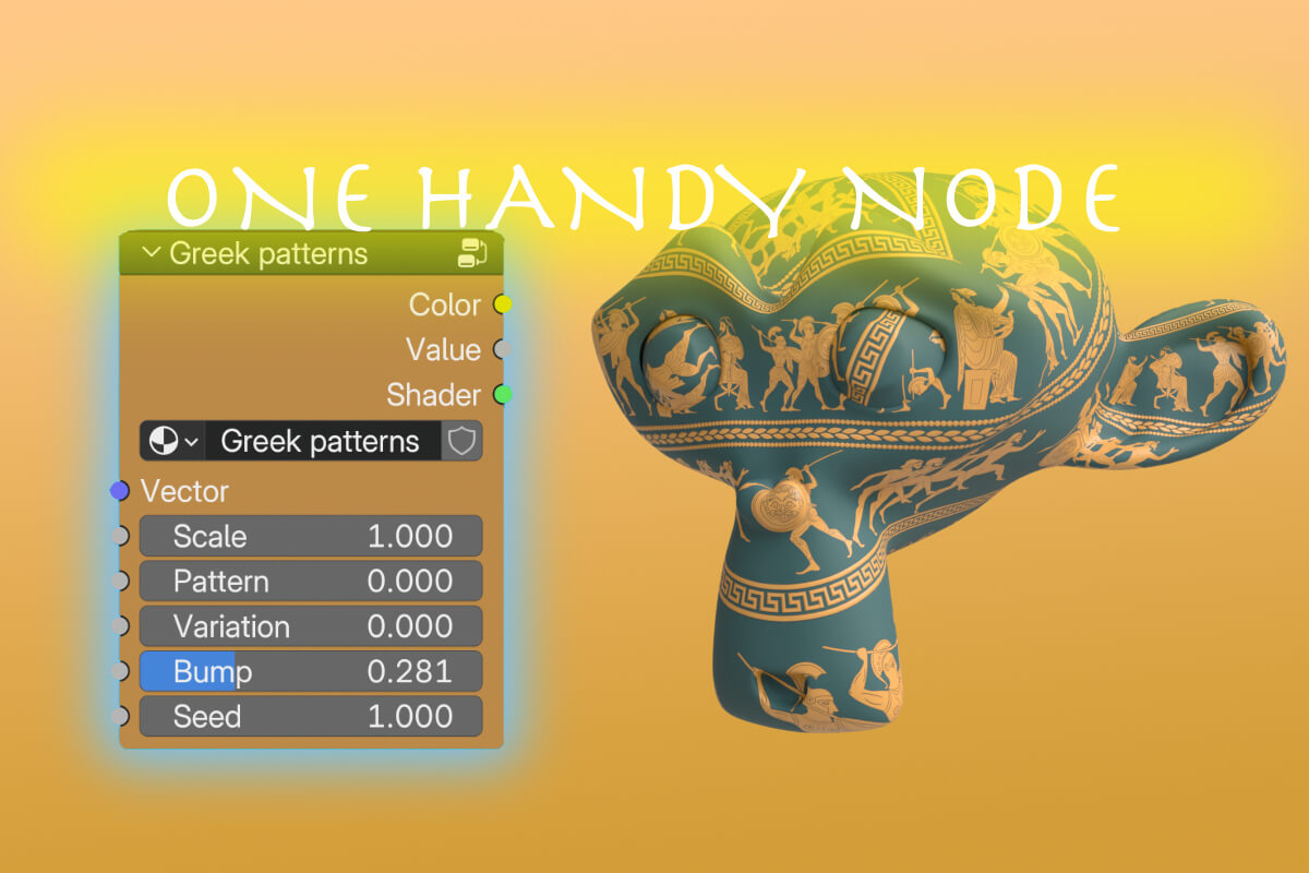 Greek Patterns for Blender - 3D Material or Shader by Blenduffo