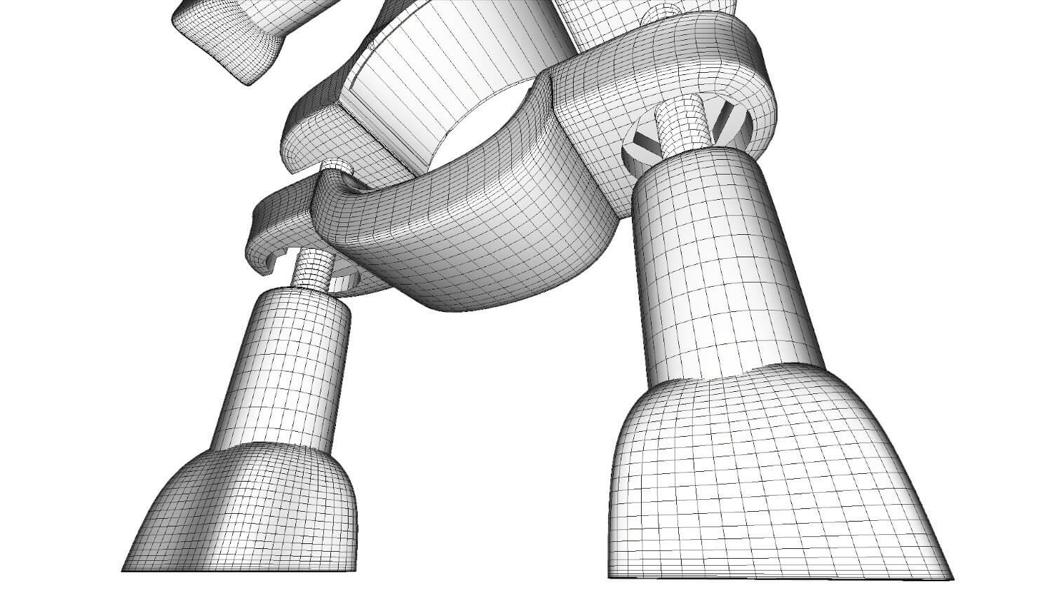 Action Camera Handle Mount - 3D Model by Blenduffo