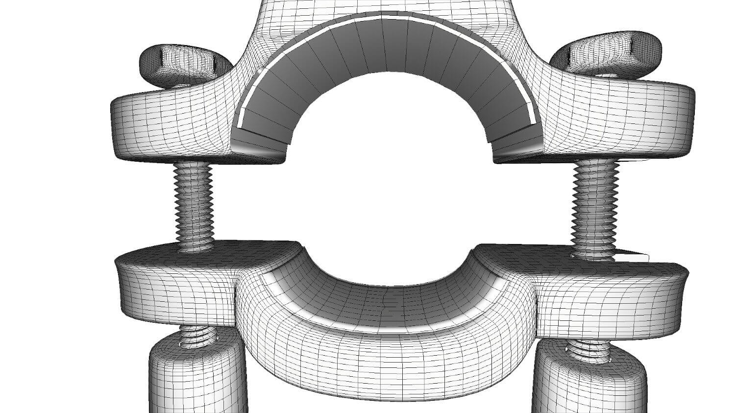 Action Camera Handle Mount - 3D Model by Blenduffo