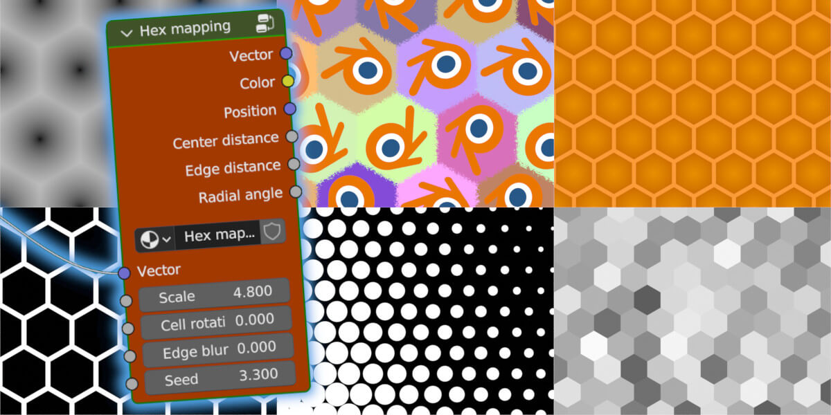 Hex Mapping Node for Blender - 3D Material or Shader by Blenduffo