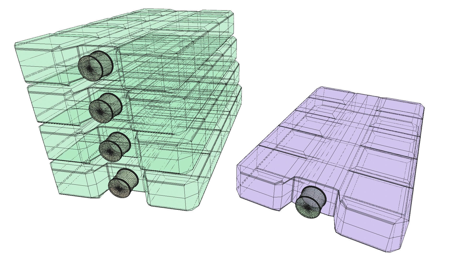 Ice Packs - 3D Model by Blenduffo