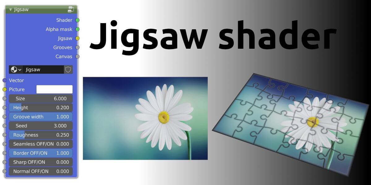 Jigsaw Shader For Blender by Blenduffo