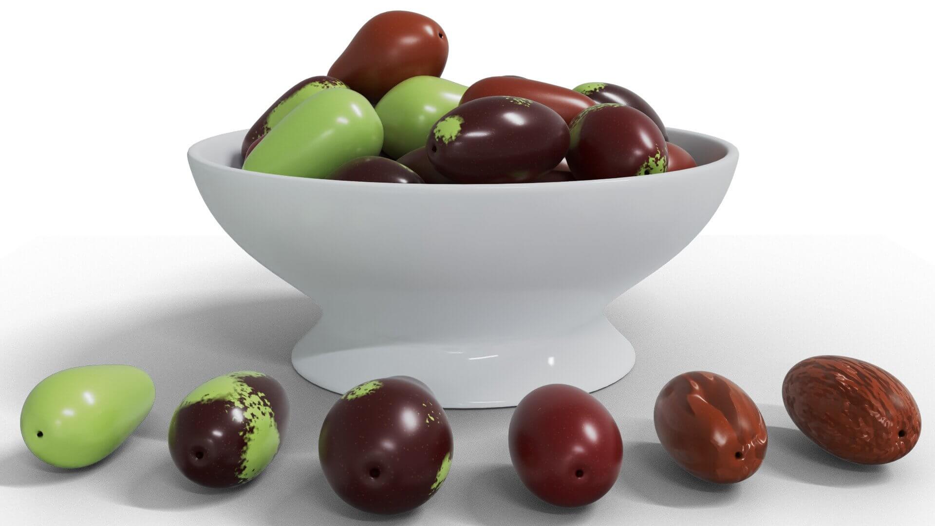 Jujube Fruits - 3D Model by Blenduffo