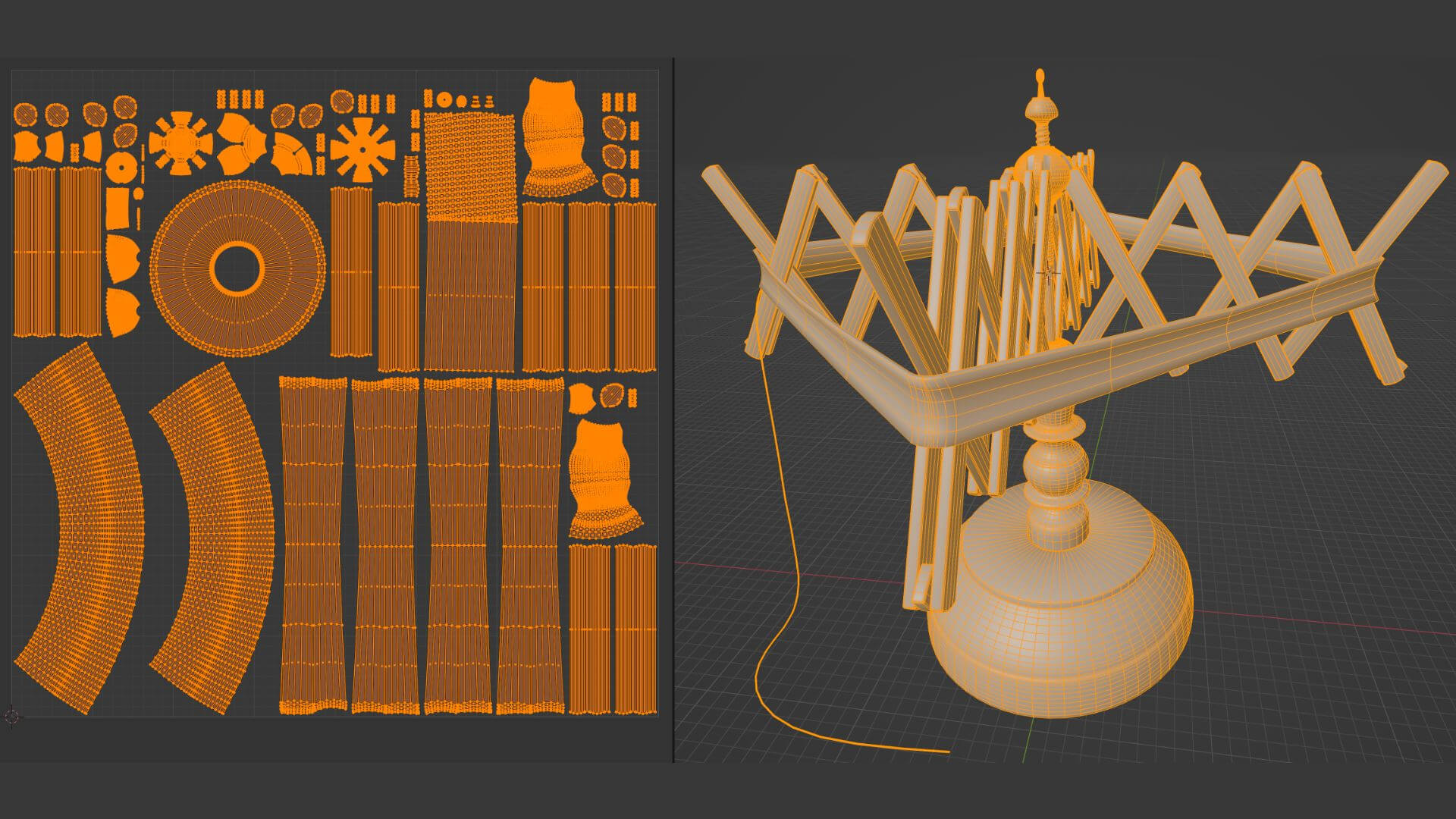 Knitting Yarn Swift - 3D Model by Blenduffo