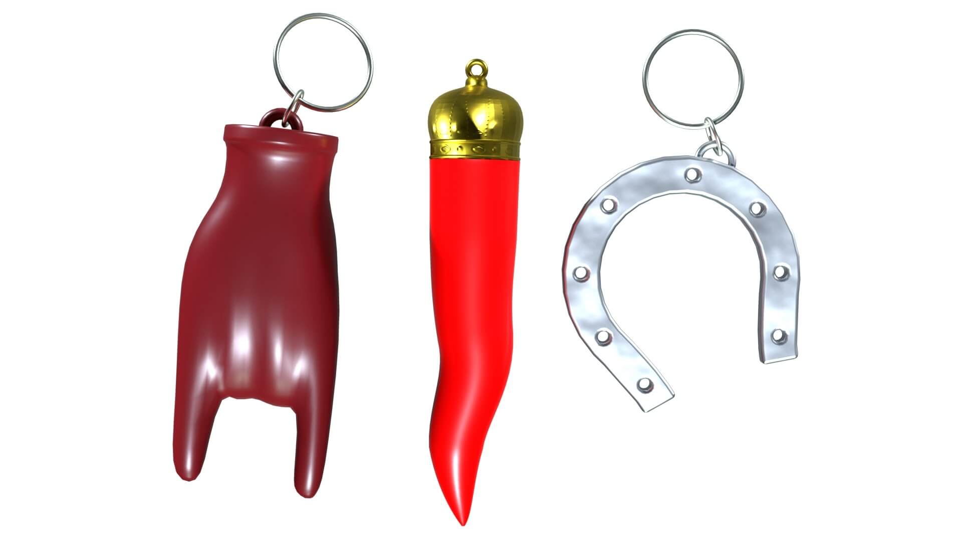 Lucky Charm Amulets - 3D Model by Blenduffo