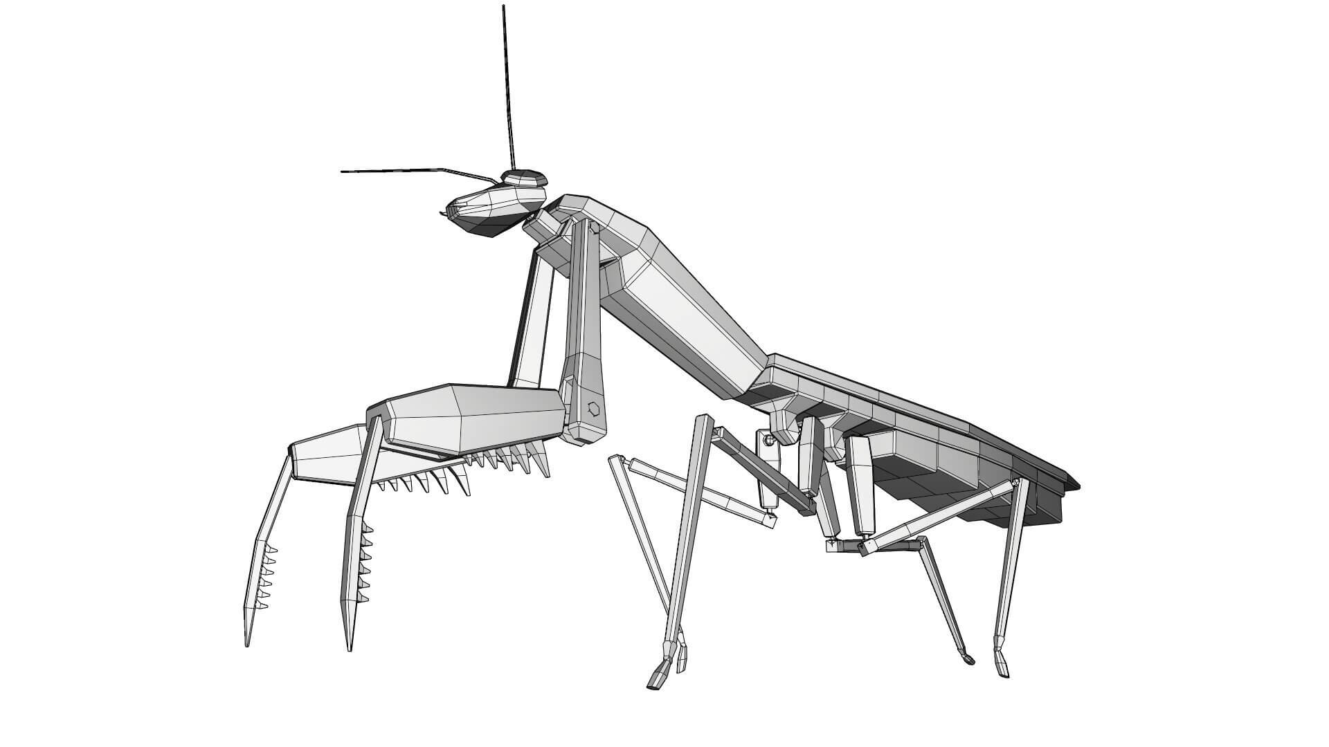 Mecha Mantis - 3D Model by Blenduffo