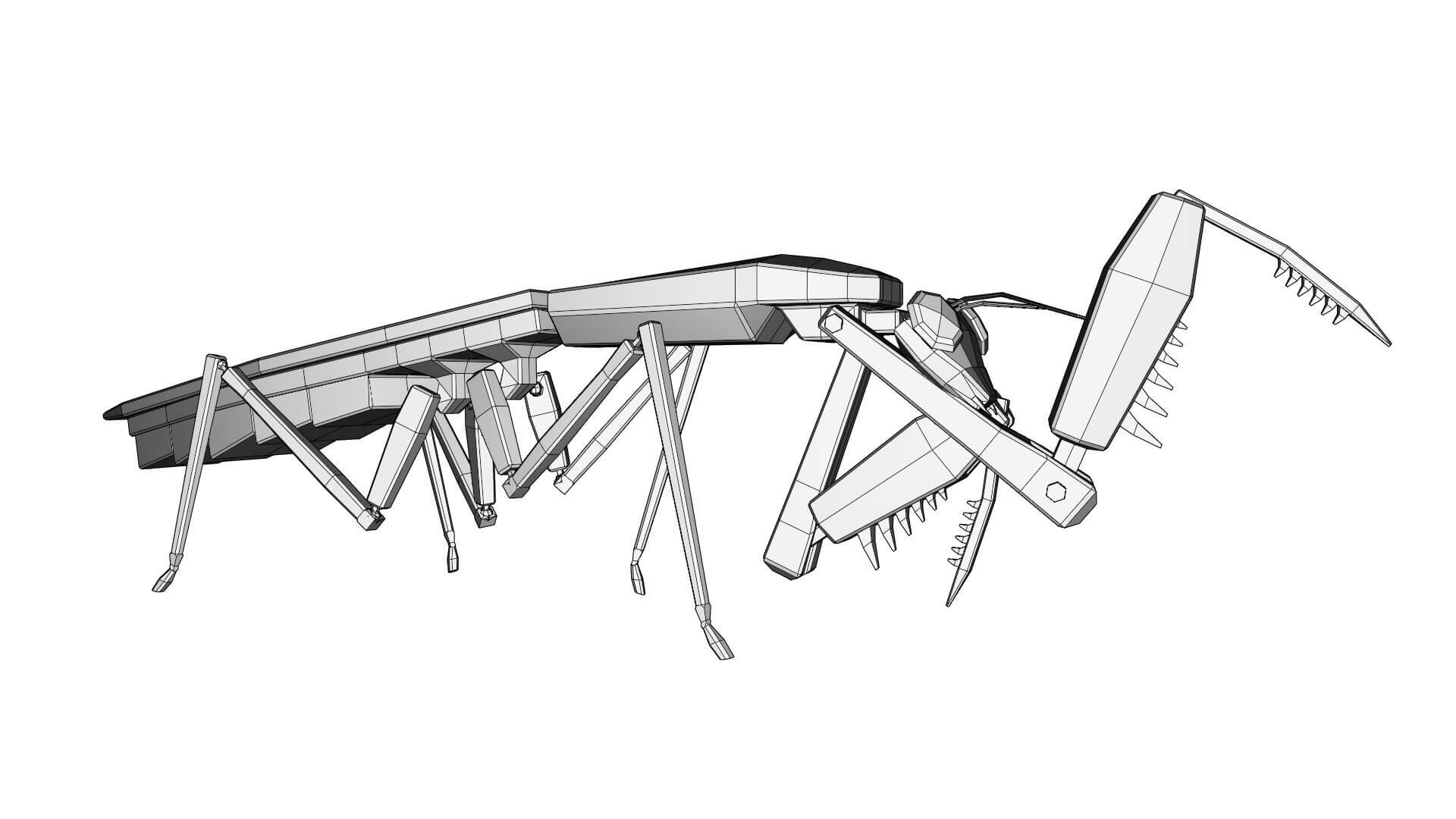 Mecha Mantis - 3D Model by Blenduffo