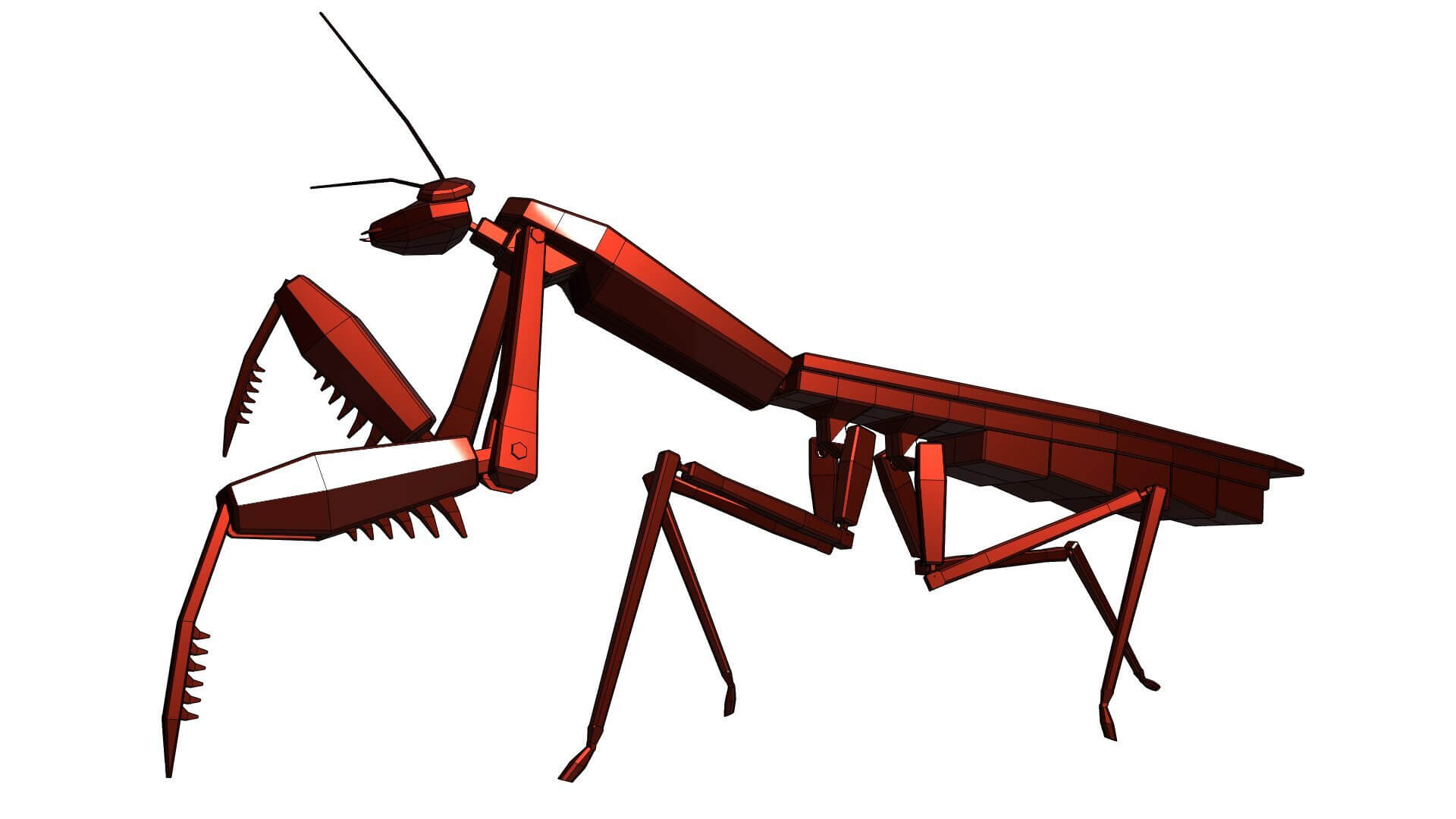 Mecha Mantis - 3D Model by Blenduffo