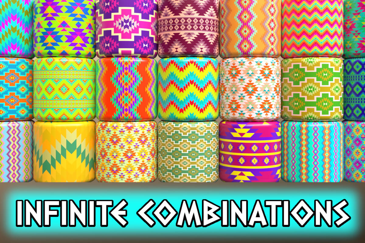 Native American Patterns for Blender - 3D Material or Shader by Blenduffo