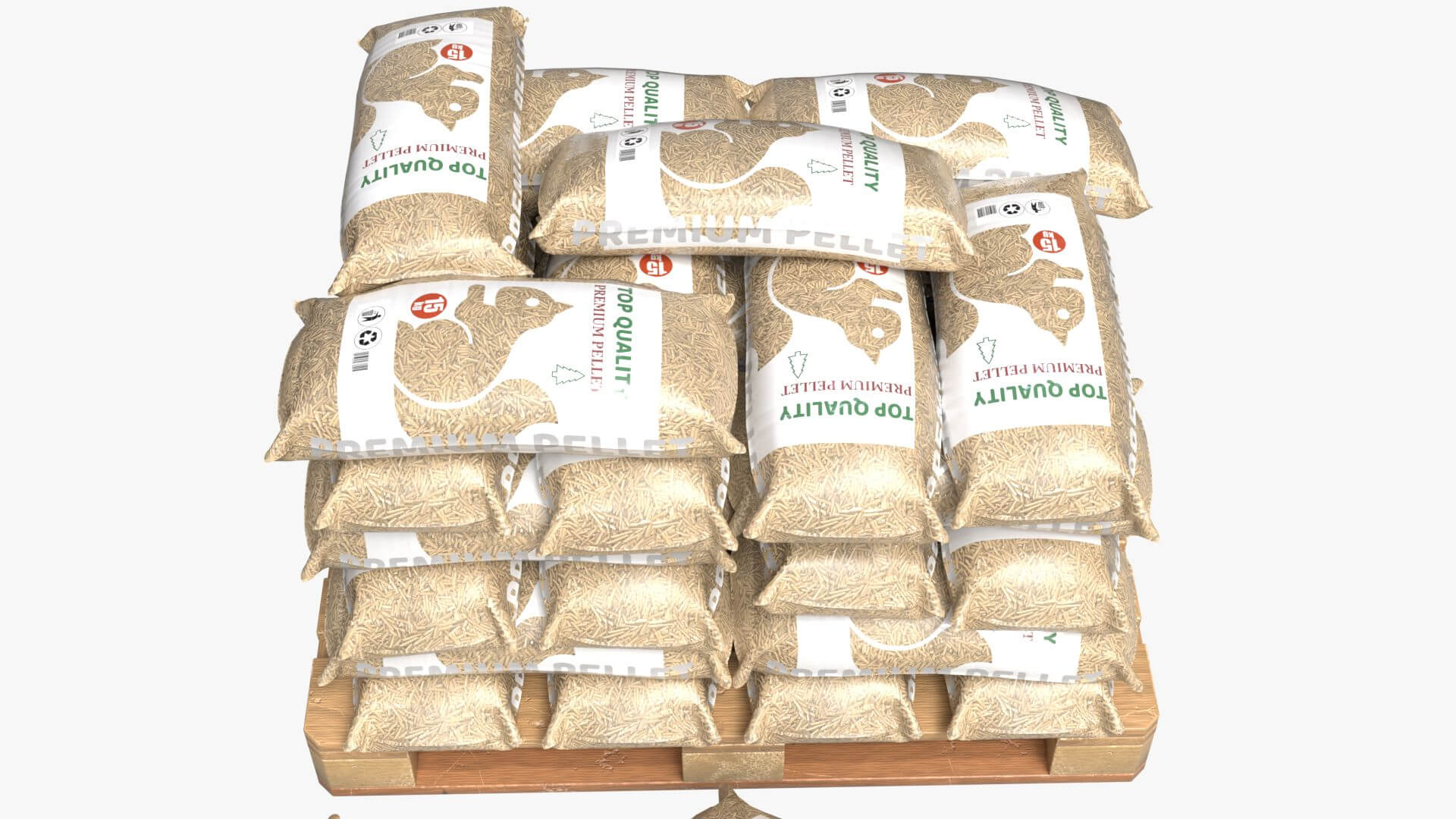 Pellet Fuel Sacks - 3D Model by Blenduffo