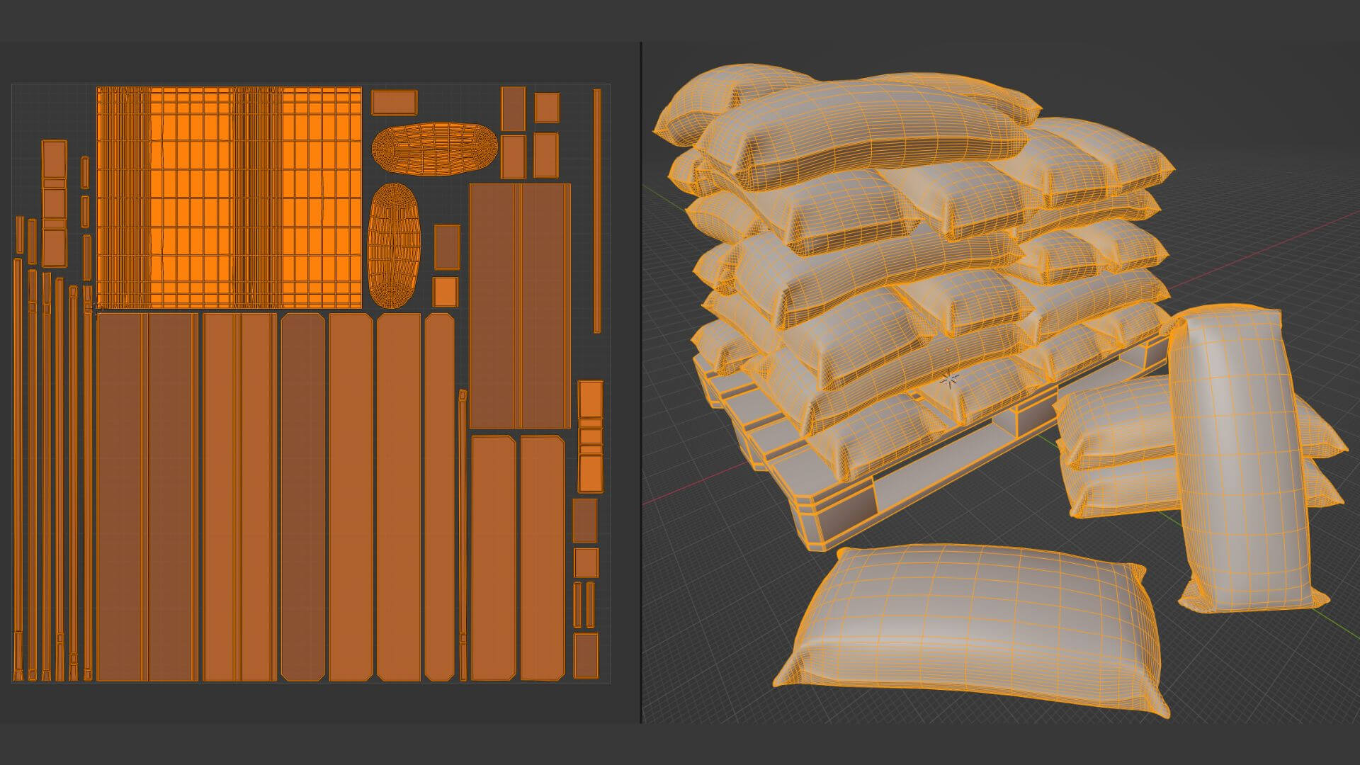 Pellet Fuel Sacks - 3D Model by Blenduffo