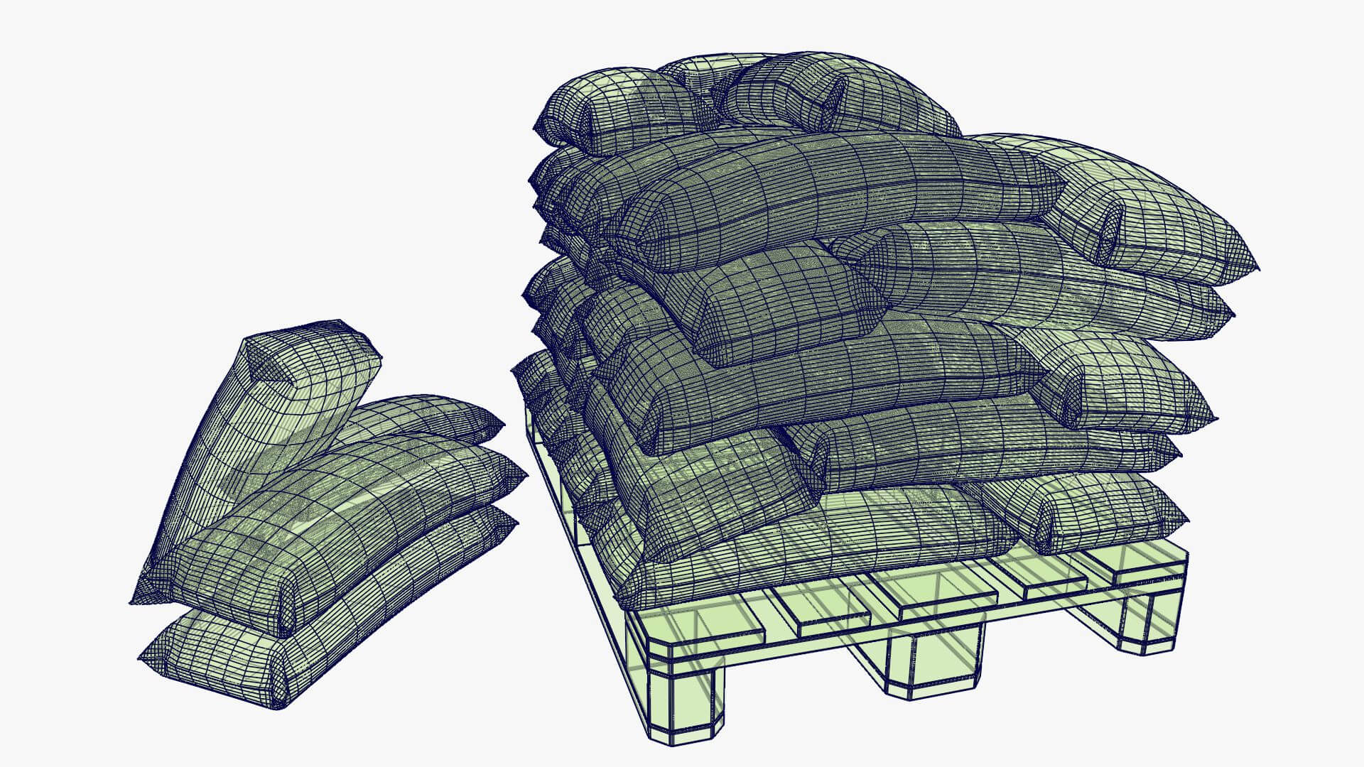 Pellet Fuel Sacks - 3D Model by Blenduffo