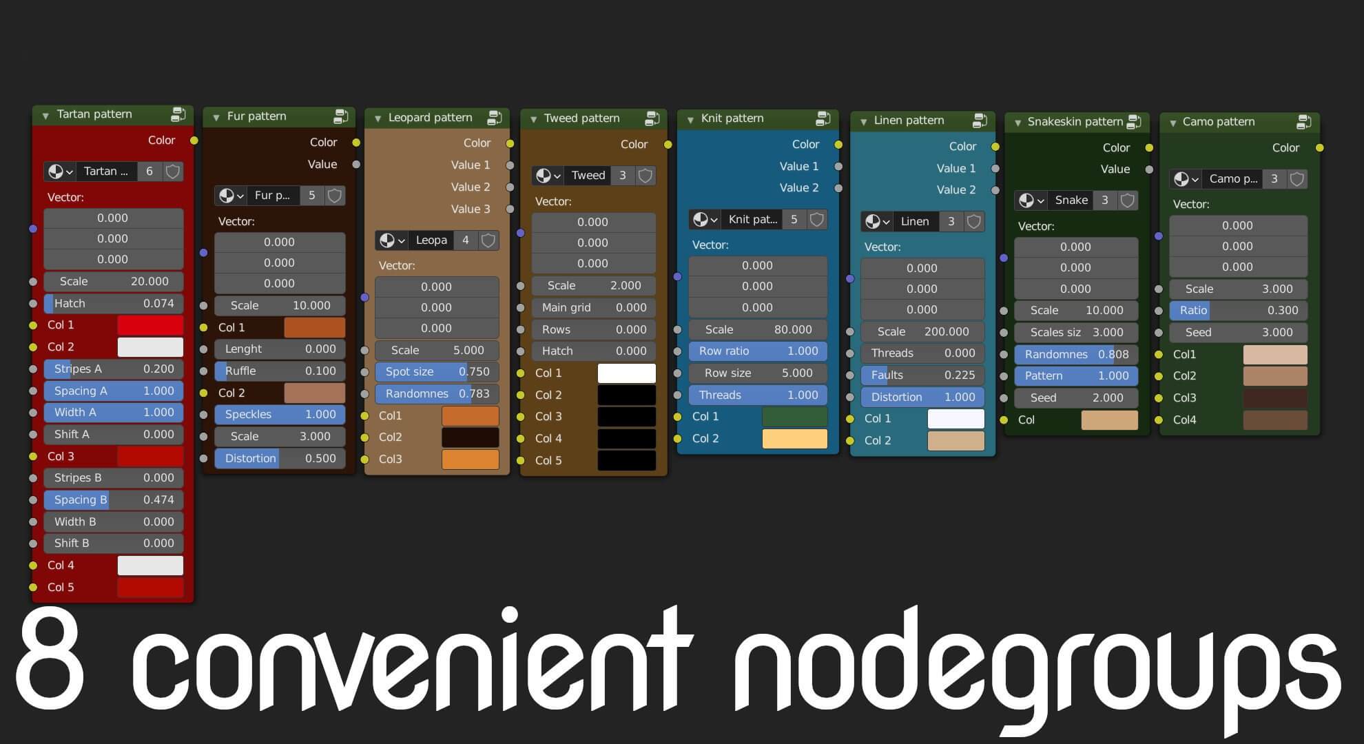 Procedural Textile Patterns For Blender - 3D Material or Shader by ...