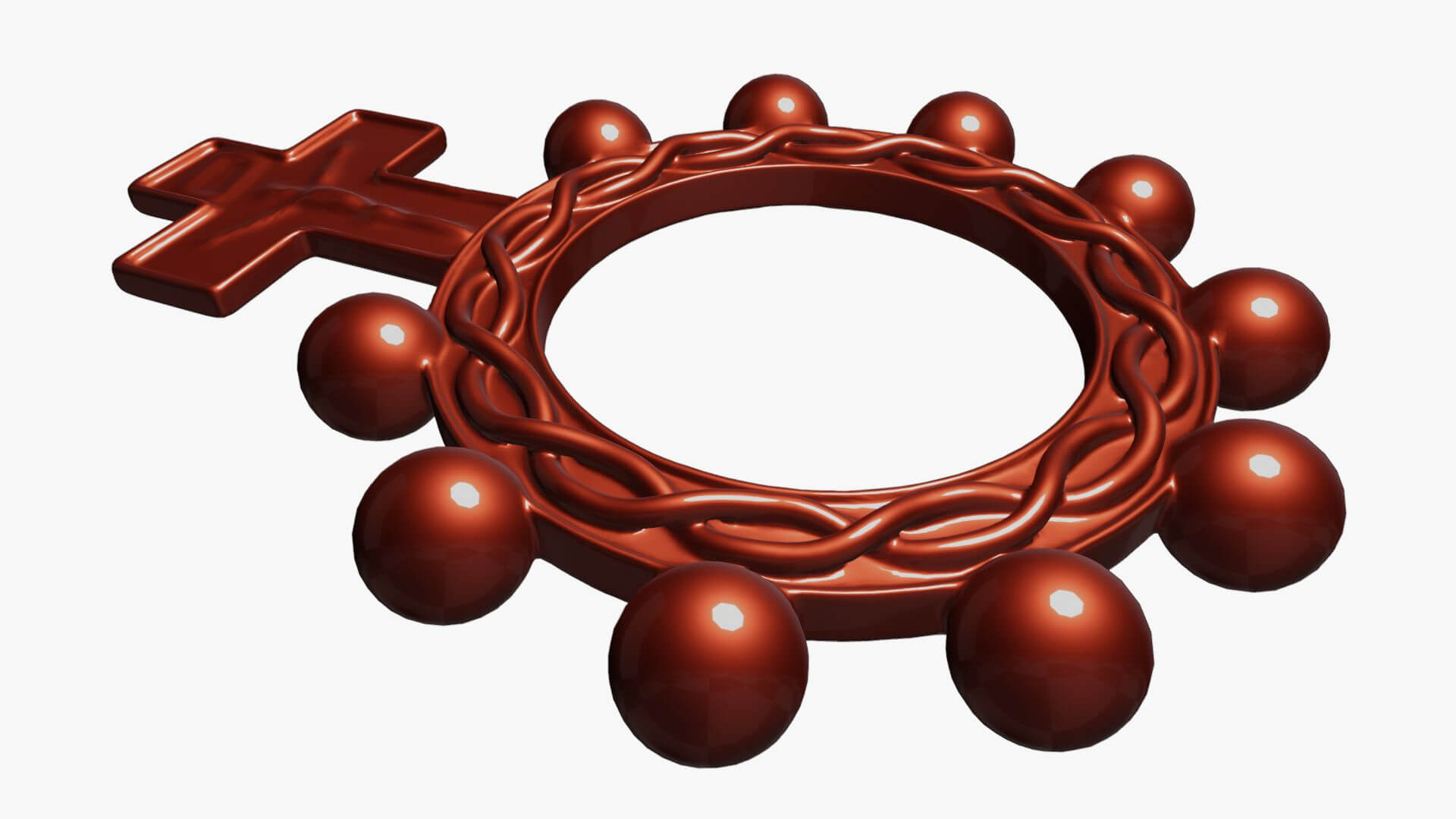 Rosary Ring for praying - 3D Model by Blenduffo