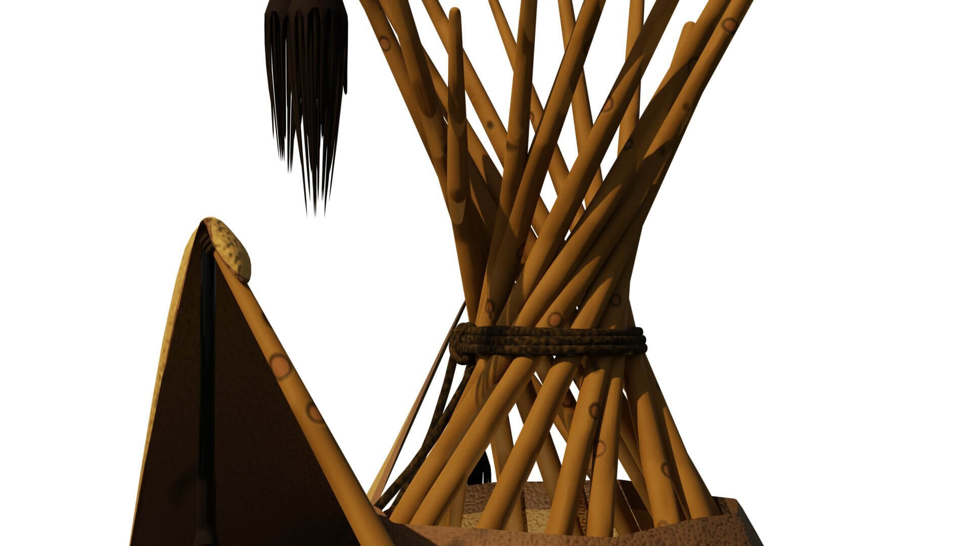 Tepee - 3D Model by Blenduffo