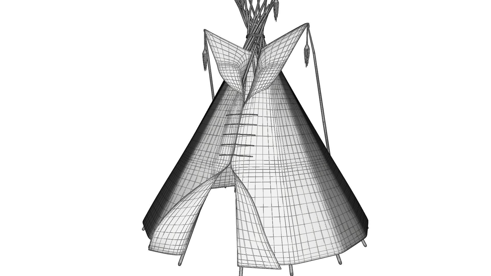 Tepee - 3D Model by Blenduffo