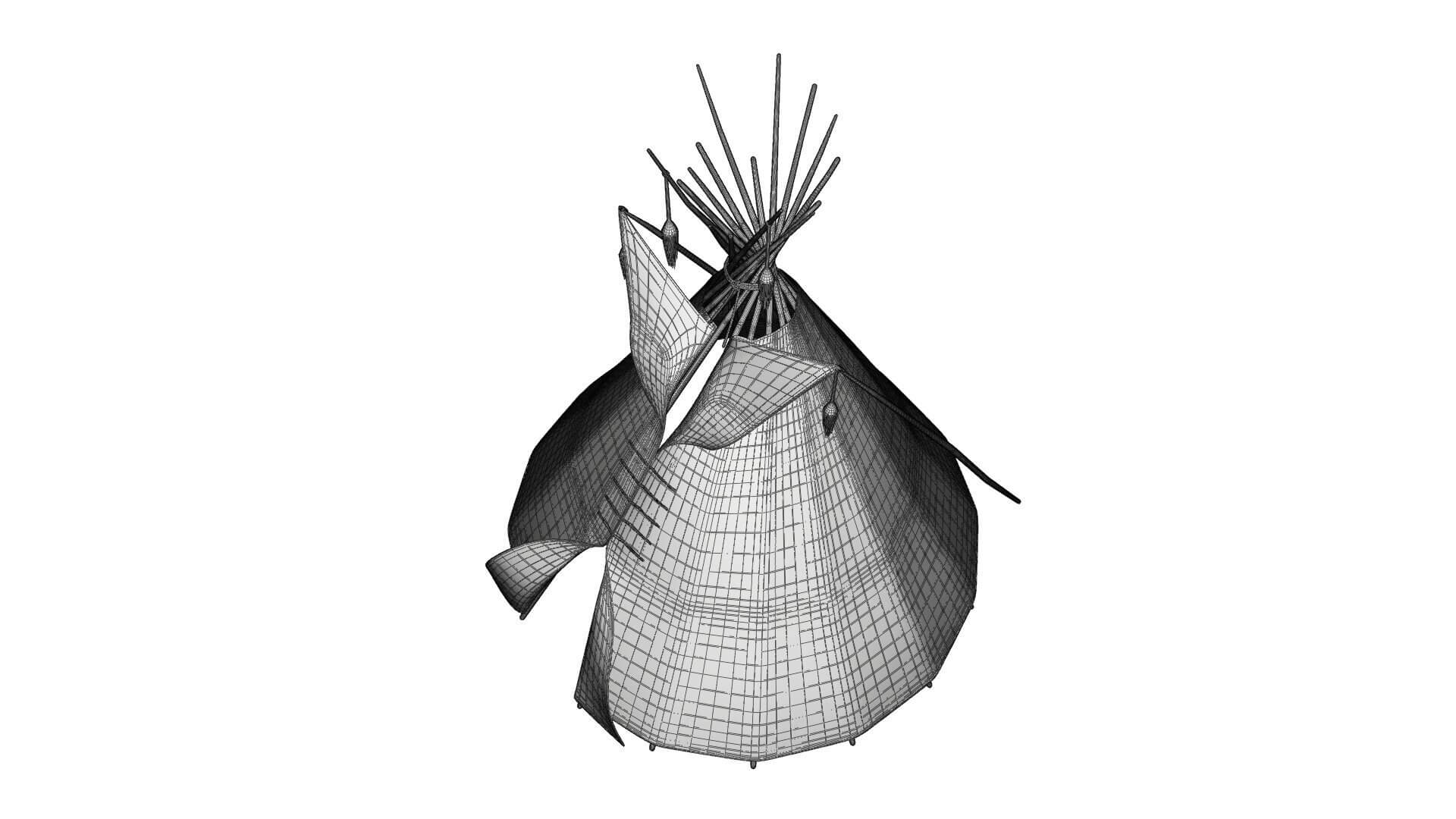 Tepee - 3D Model by Blenduffo