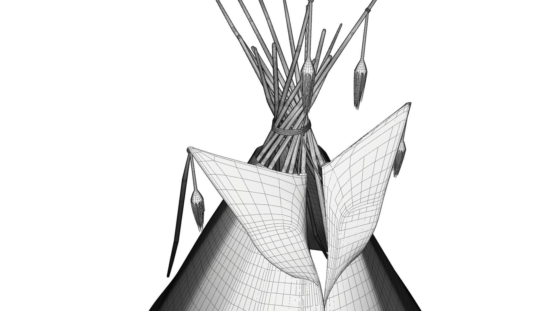 Tepee - 3D Model by Blenduffo