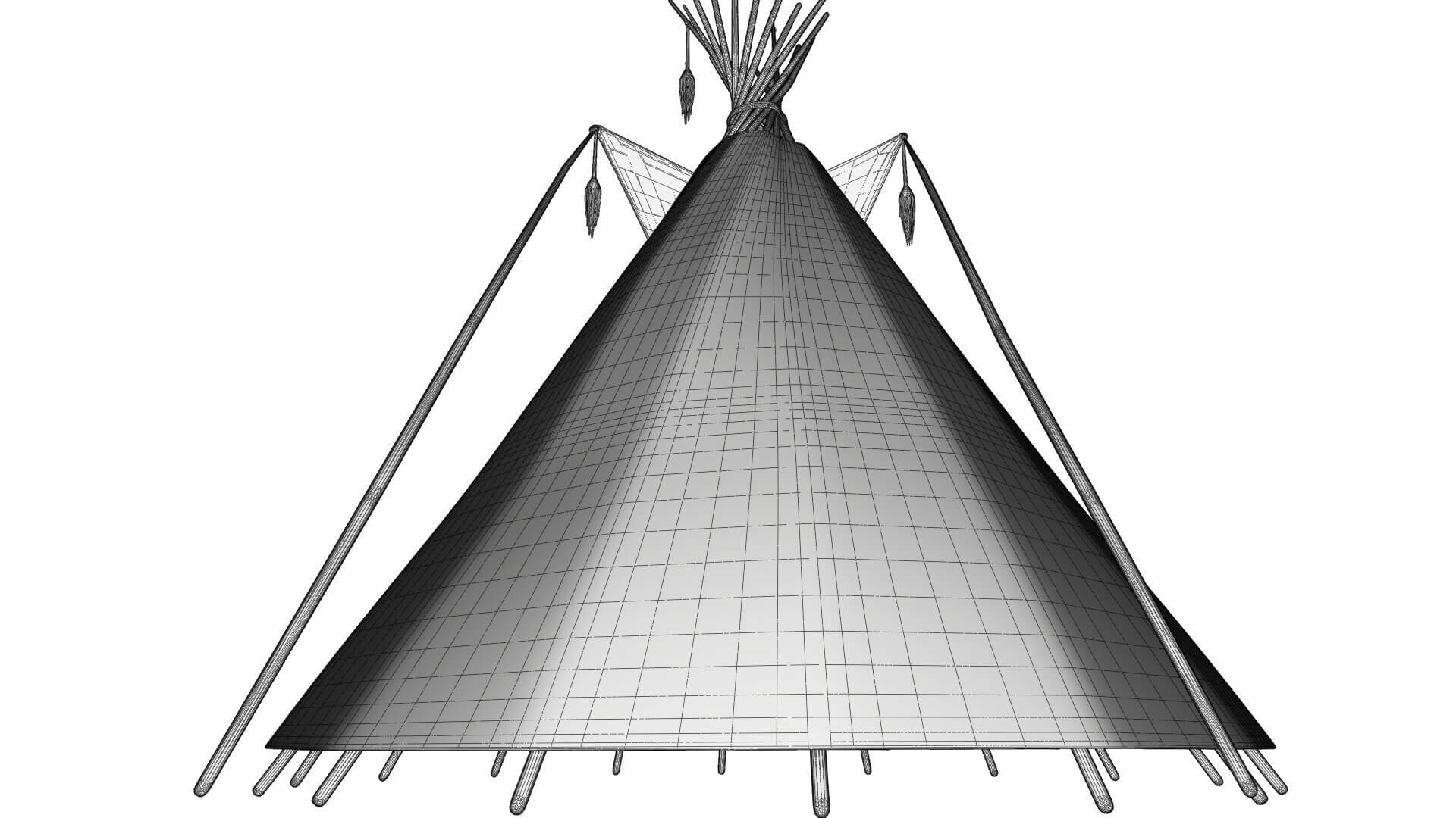 Tepee - 3D Model by Blenduffo