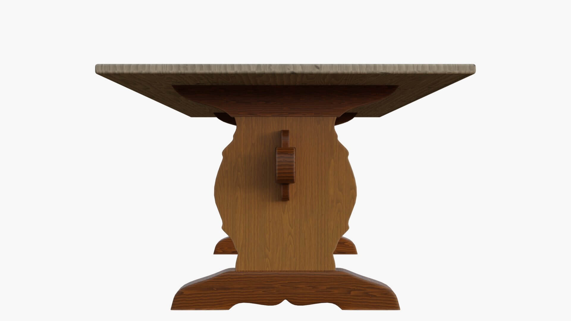 Trestle Table - 3D Model by Blenduffo