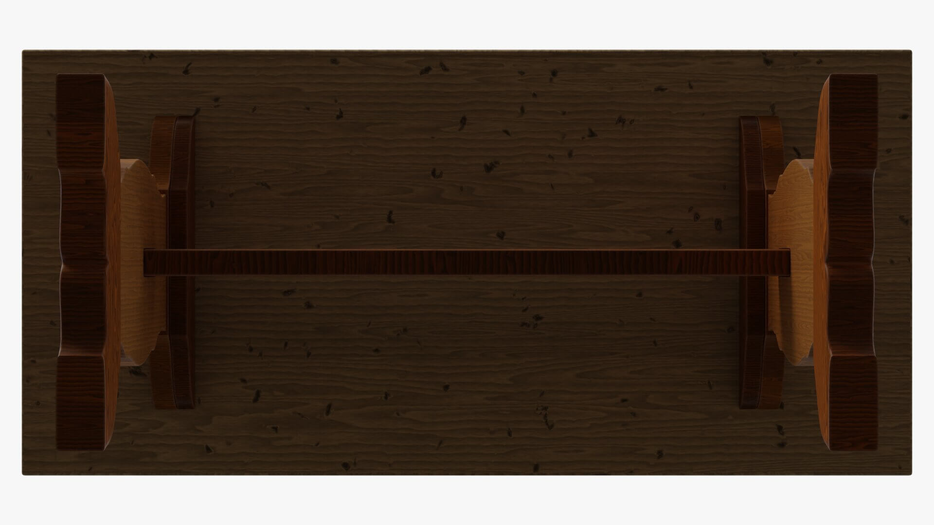 Trestle Table - 3D Model by Blenduffo