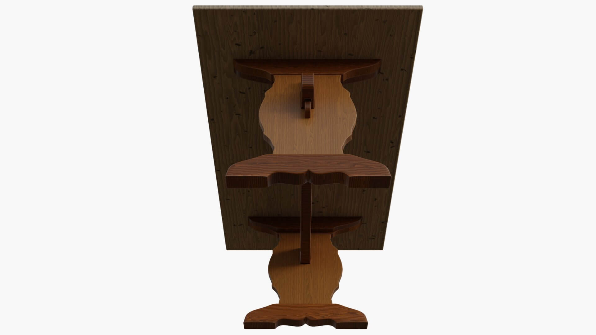 Trestle Table - 3D Model by Blenduffo