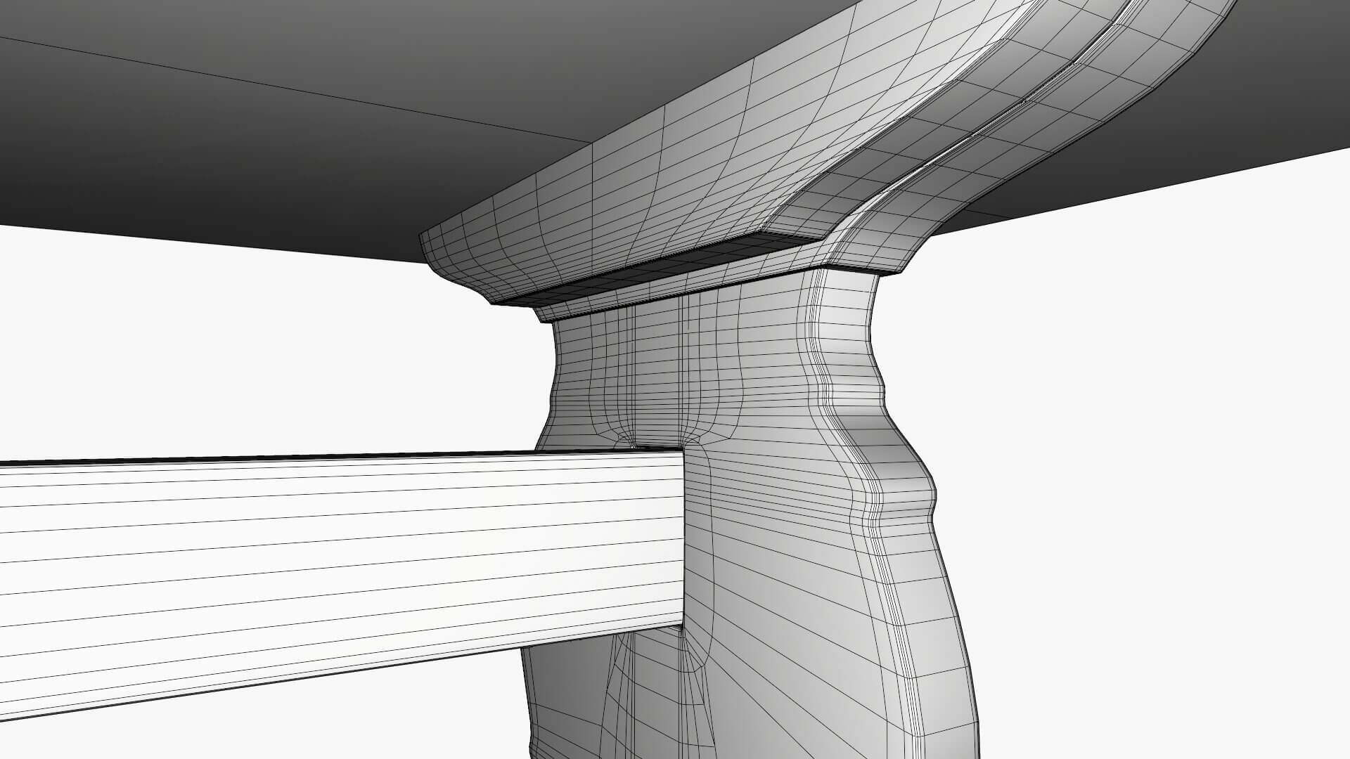 Trestle Table - 3D Model by Blenduffo