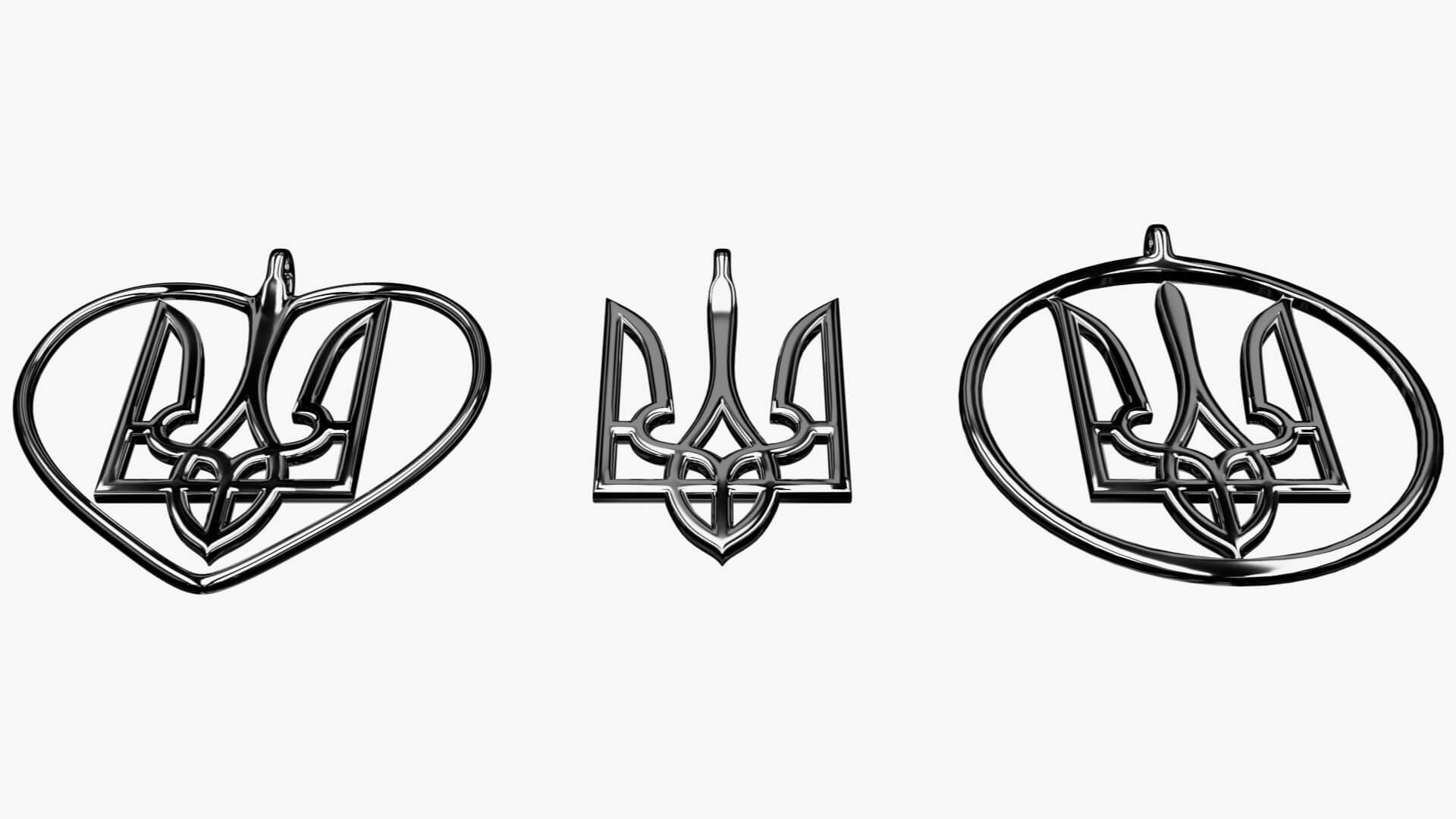 Tryzub Pendants - 3D Model by Blenduffo