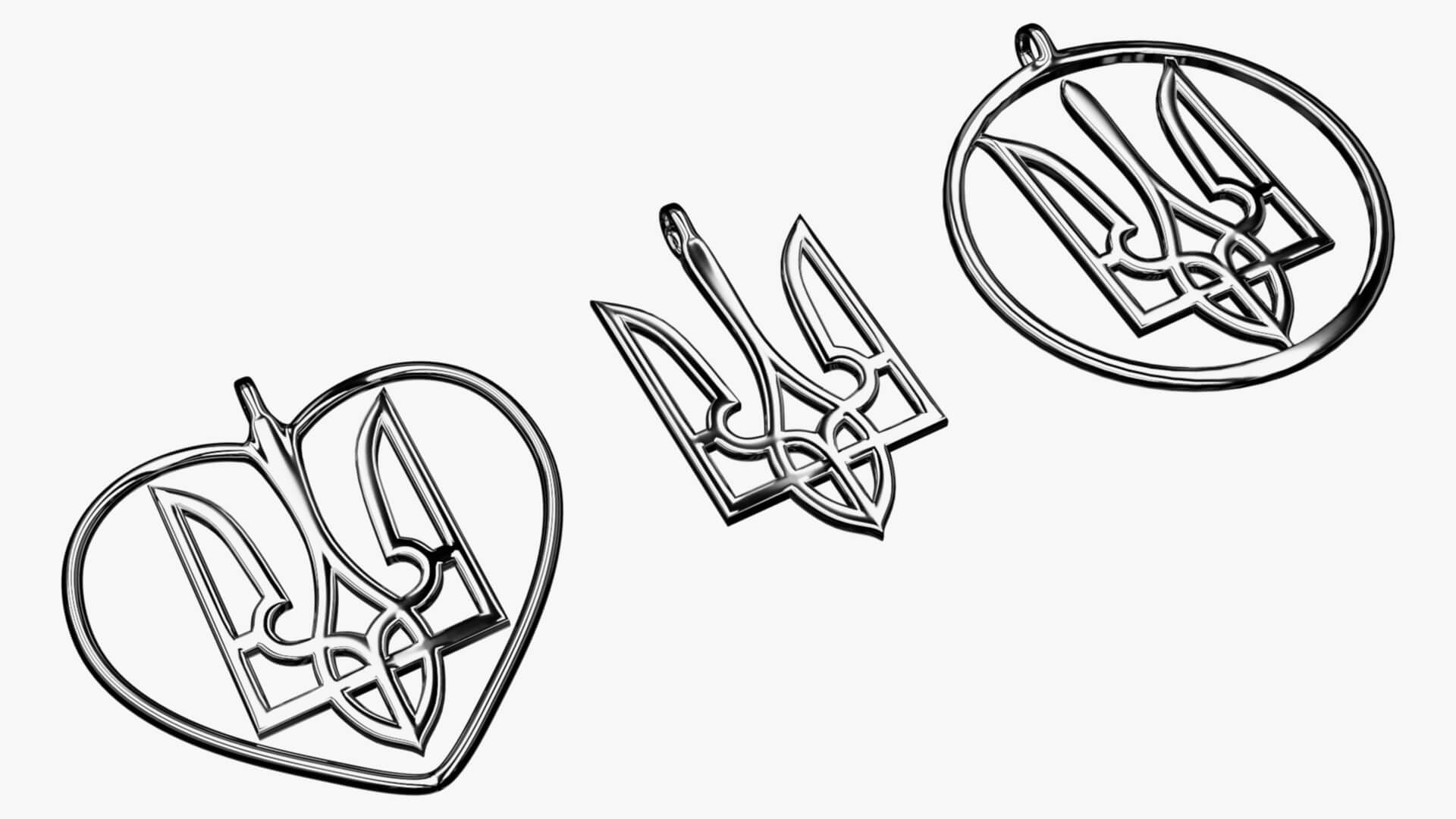 Tryzub Pendants - 3D Model by Blenduffo