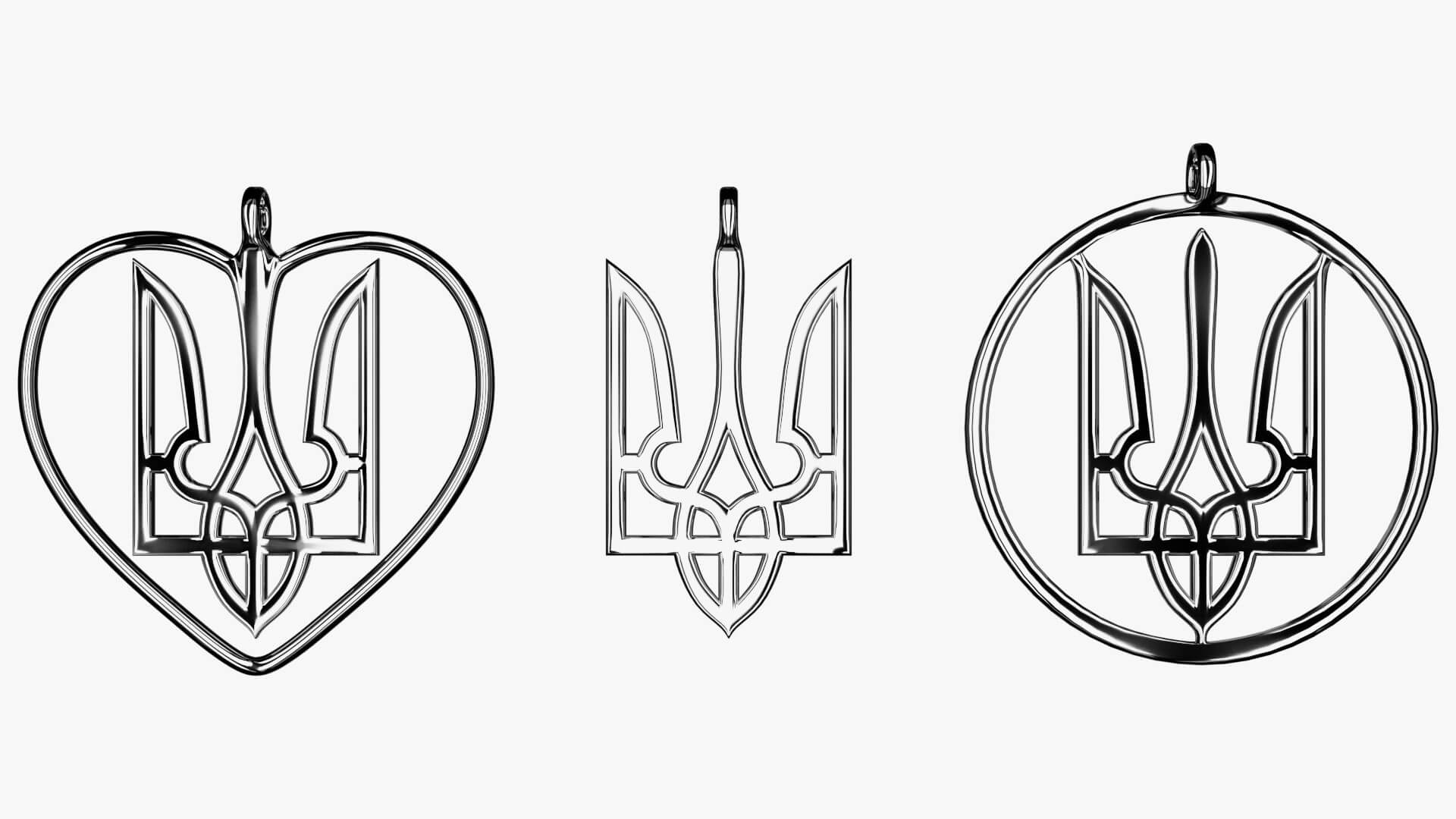 Tryzub Pendants - 3D Model by Blenduffo