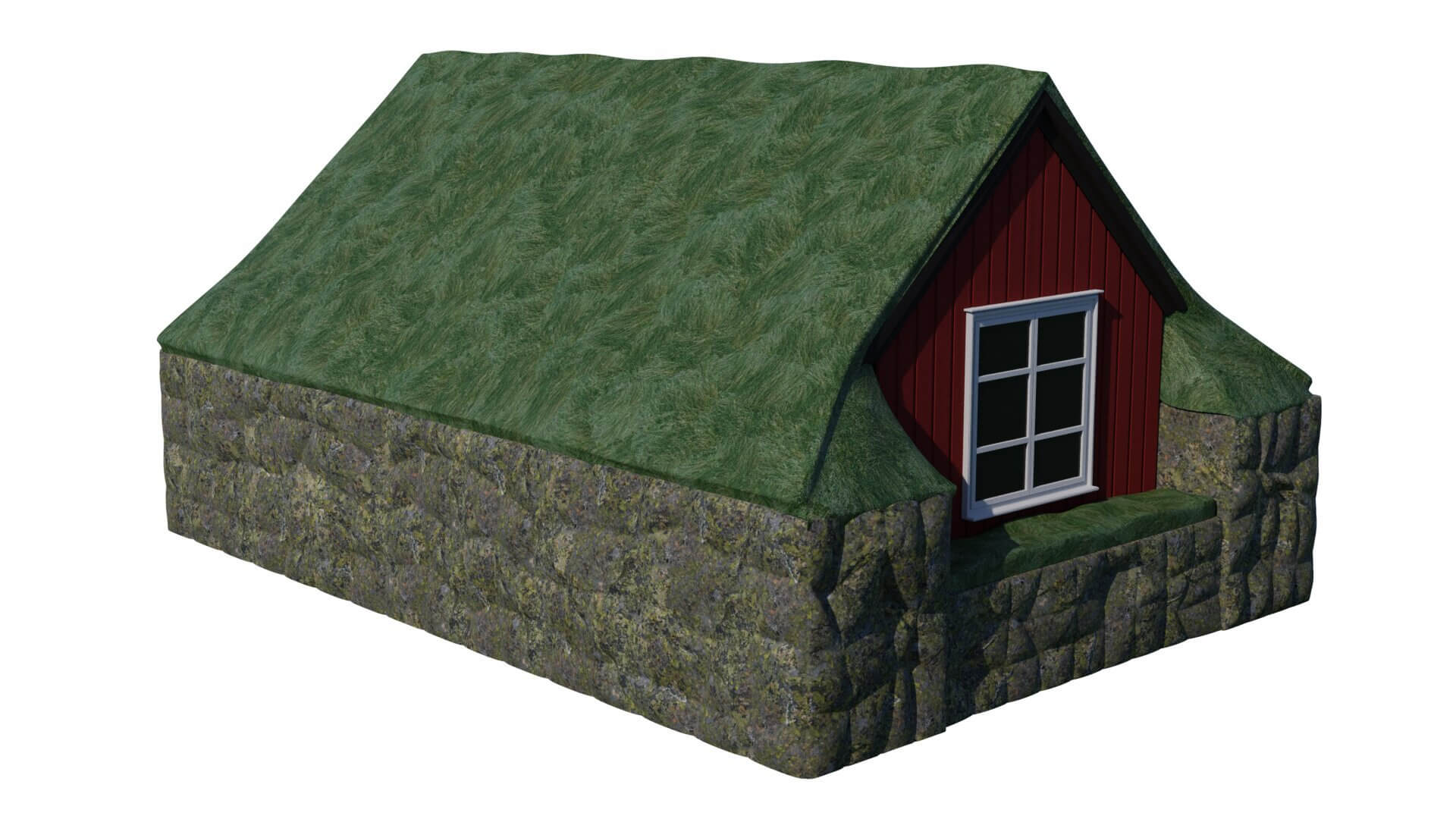 Turf House - 3D Model by Blenduffo