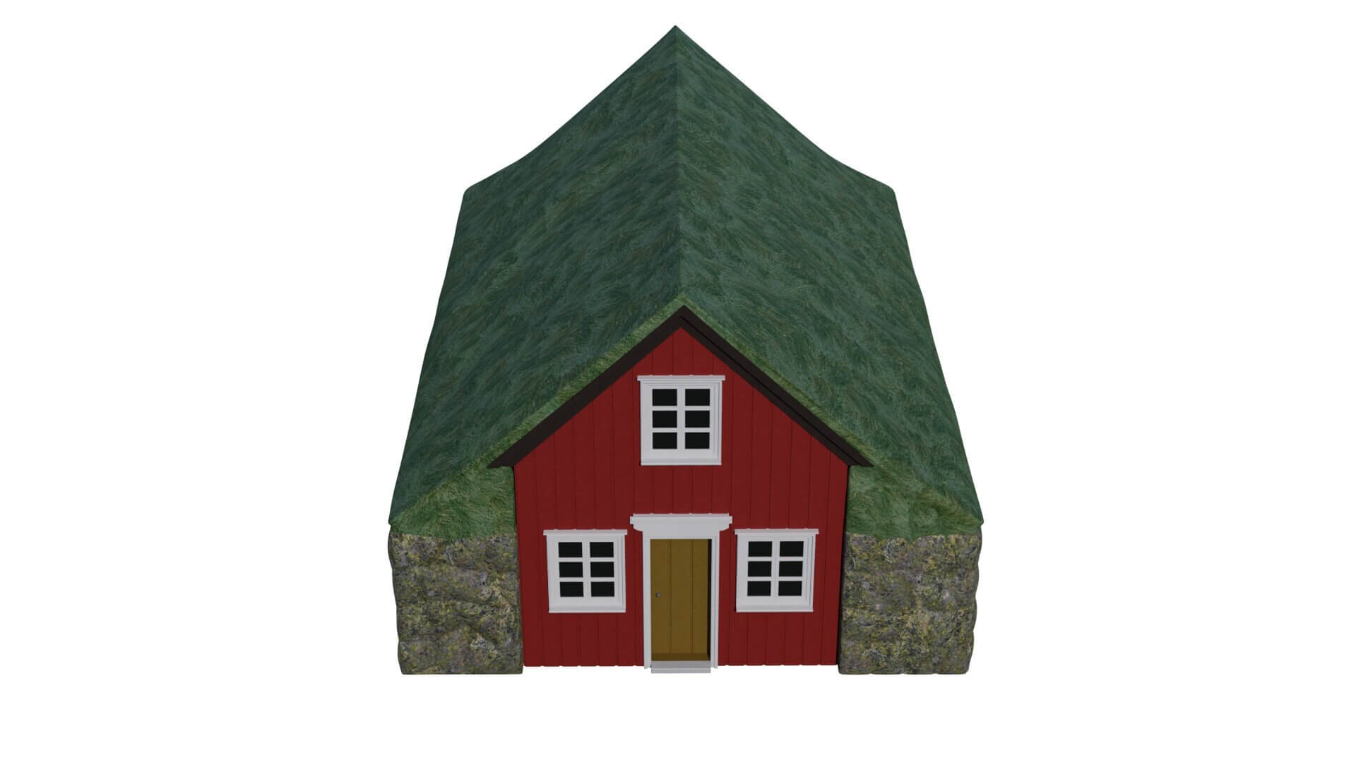 Turf House - 3D Model by Blenduffo