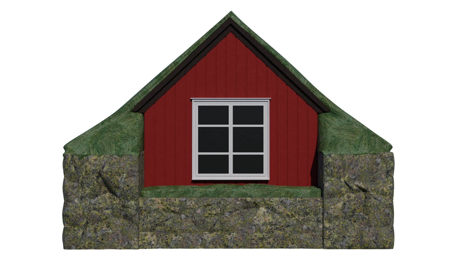 Turf House - 3D Model by Blenduffo