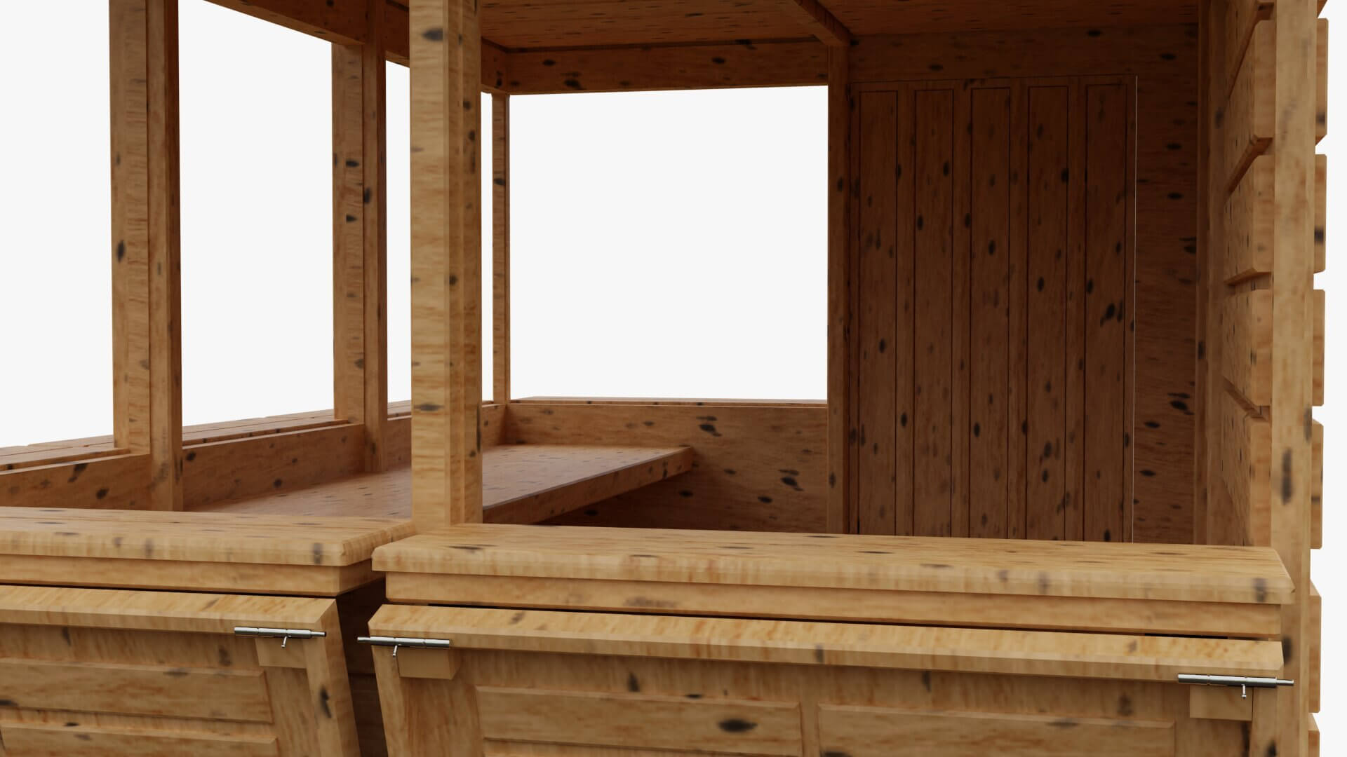 Outdoor Wooden Kiosk