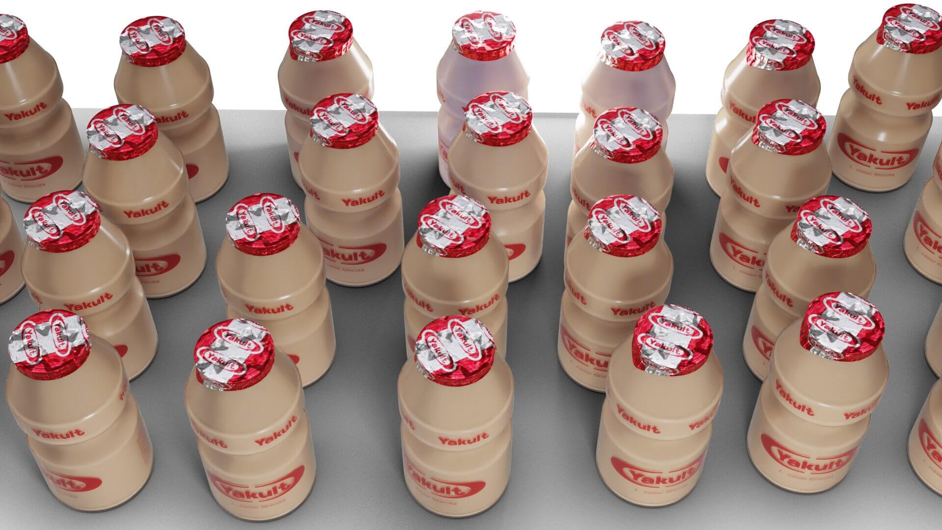 Yakult Milk Beverage - 3D Model by Blenduffo