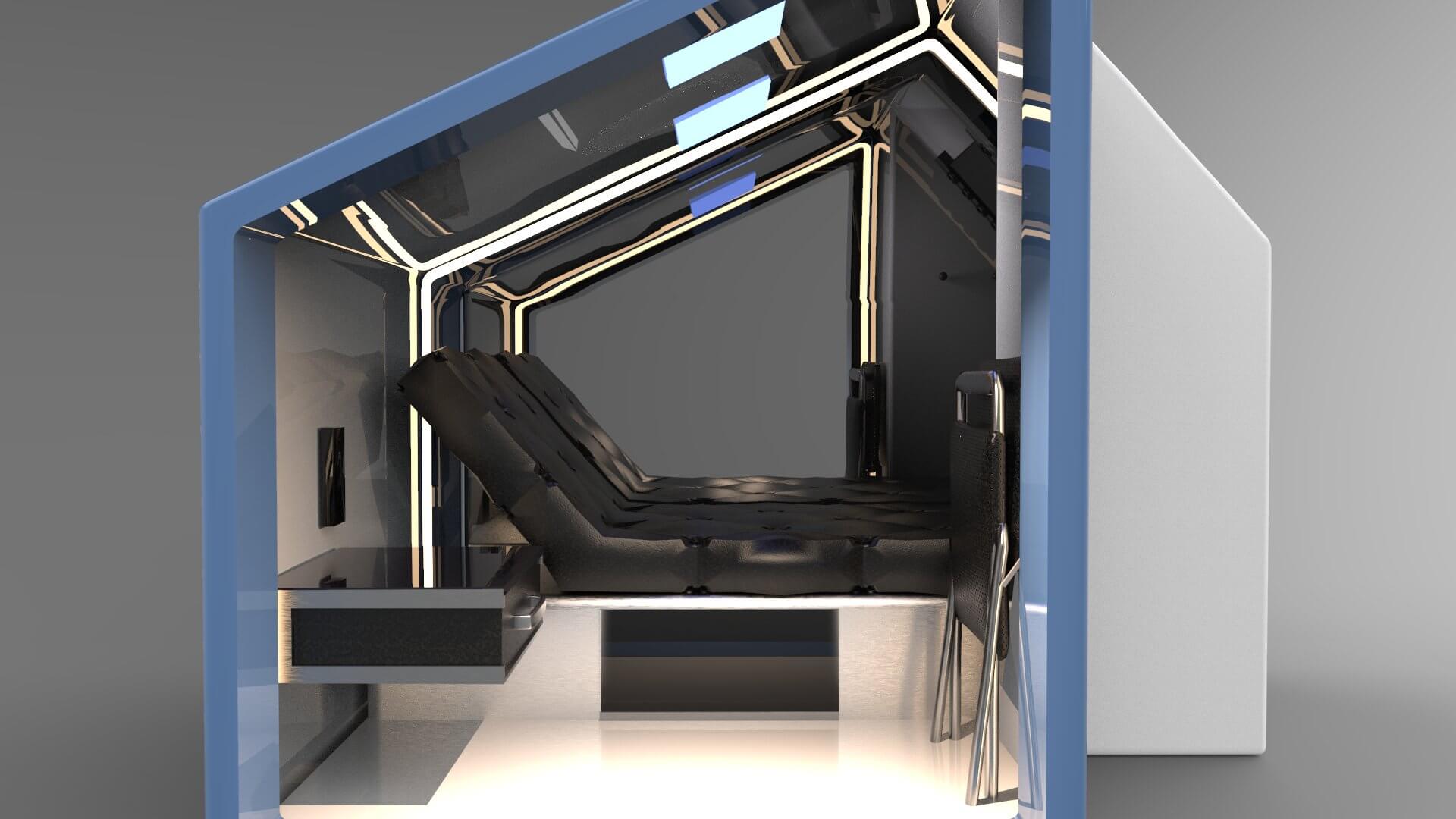 Private Airport Pod - 3D Model by Blossom