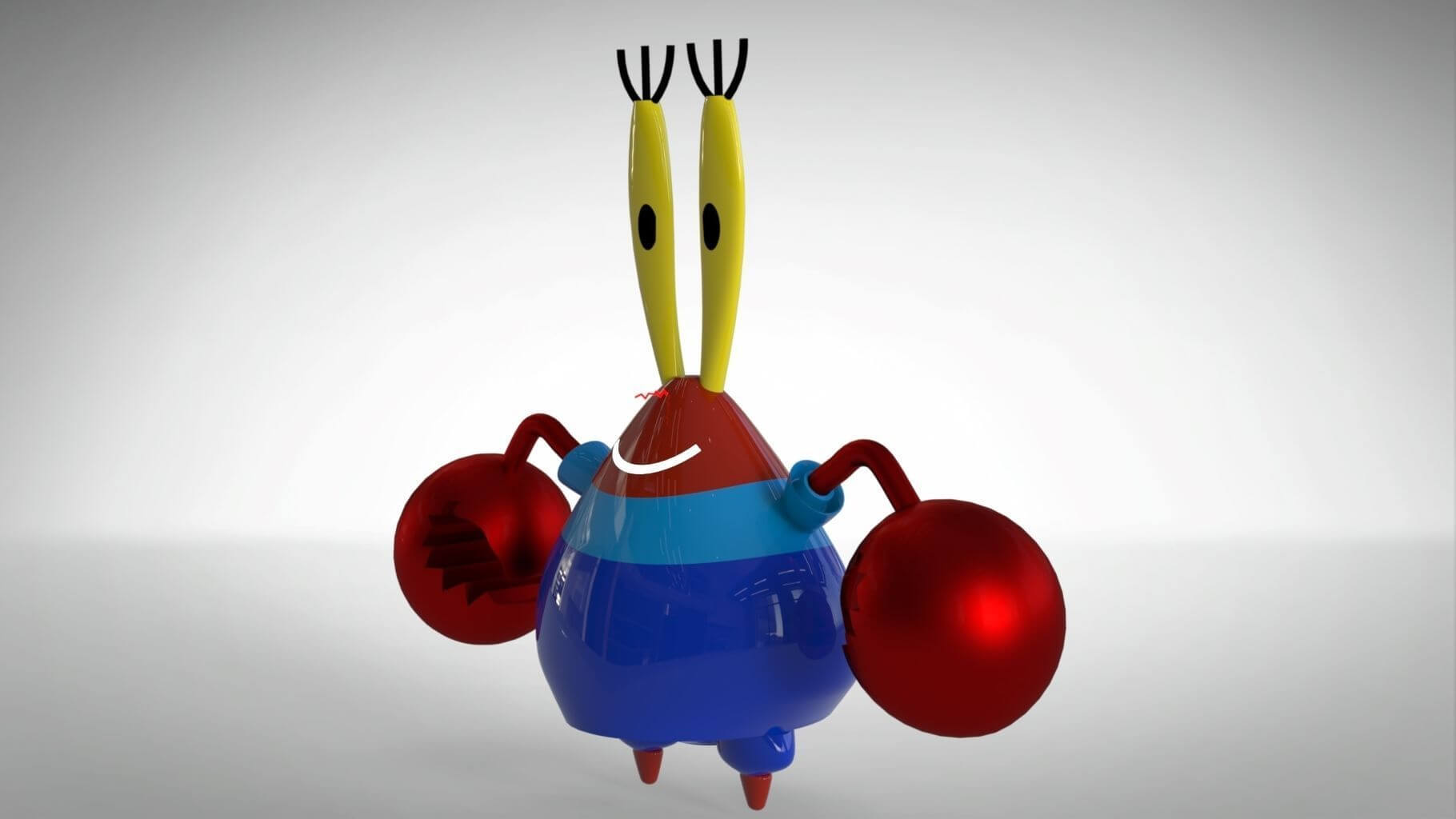 MR Krabs 3D Model by Blouri3D