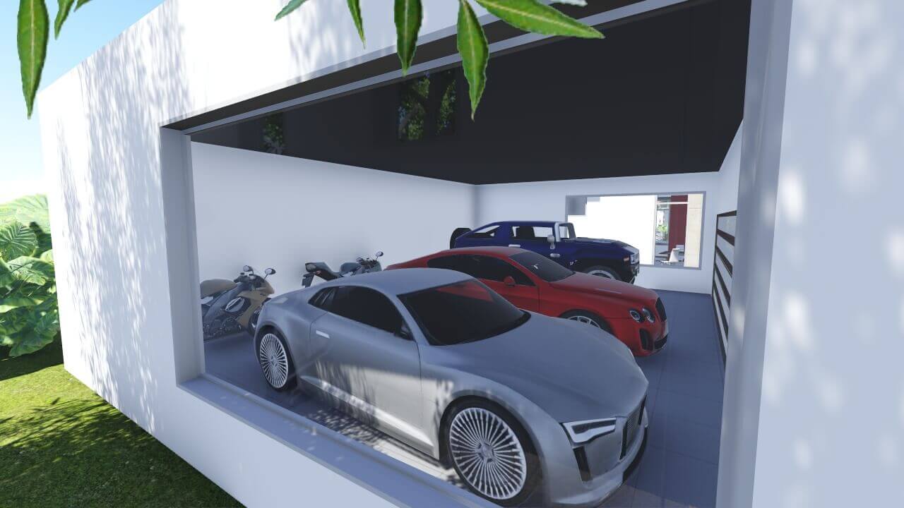 Garage 3D Render, Digital Art by Blue
