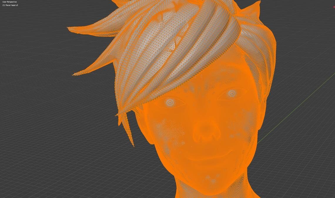 Overwatch Tracer Bust - 3D Model by BlueAzureArt