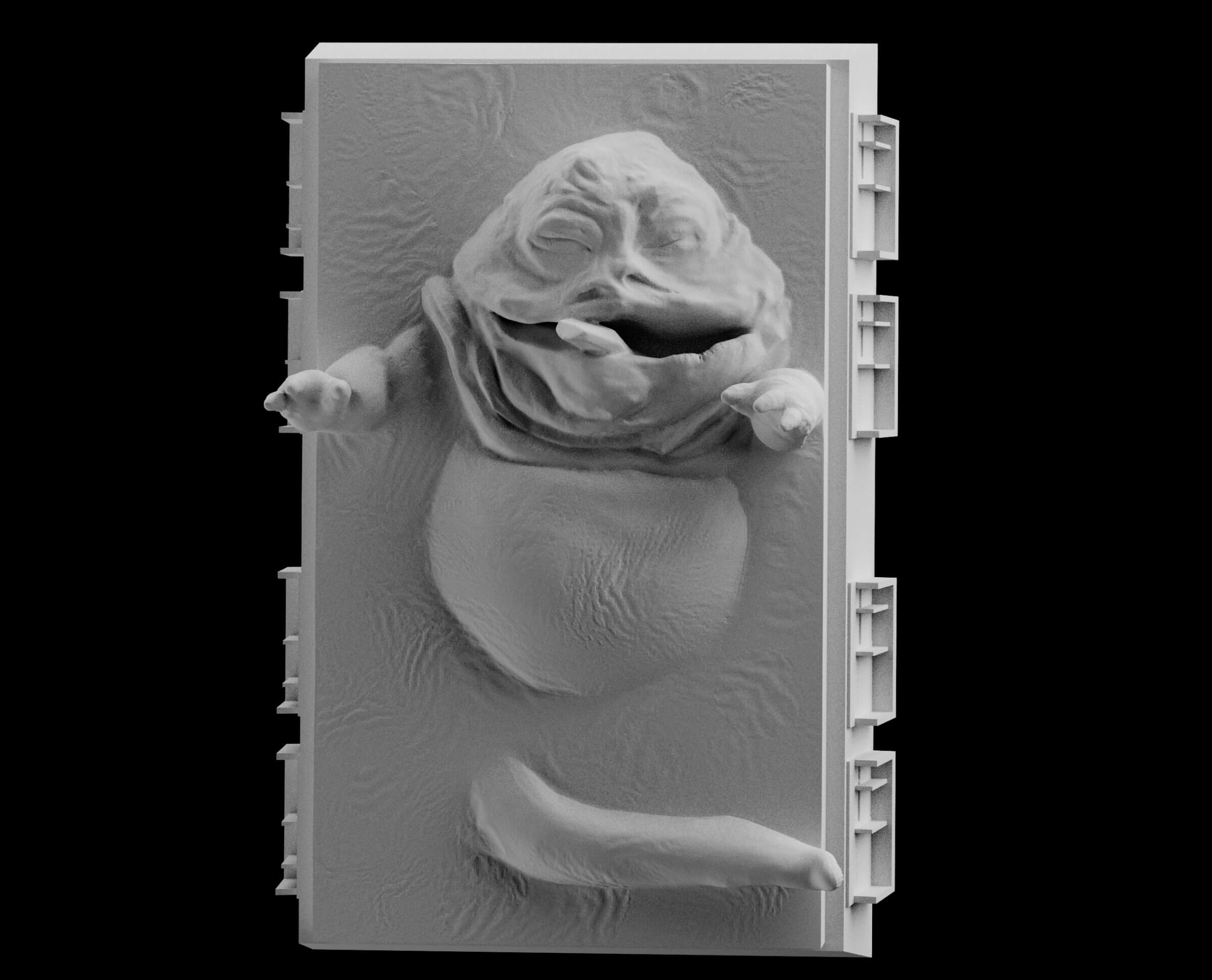 Star Wars Jabba in Carbonite - 3D Model by BlueAzureArt