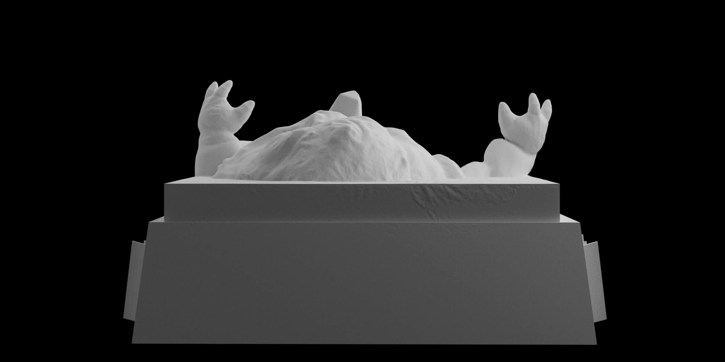 Star Wars Jabba in Carbonite - 3D Model by BlueAzureArt